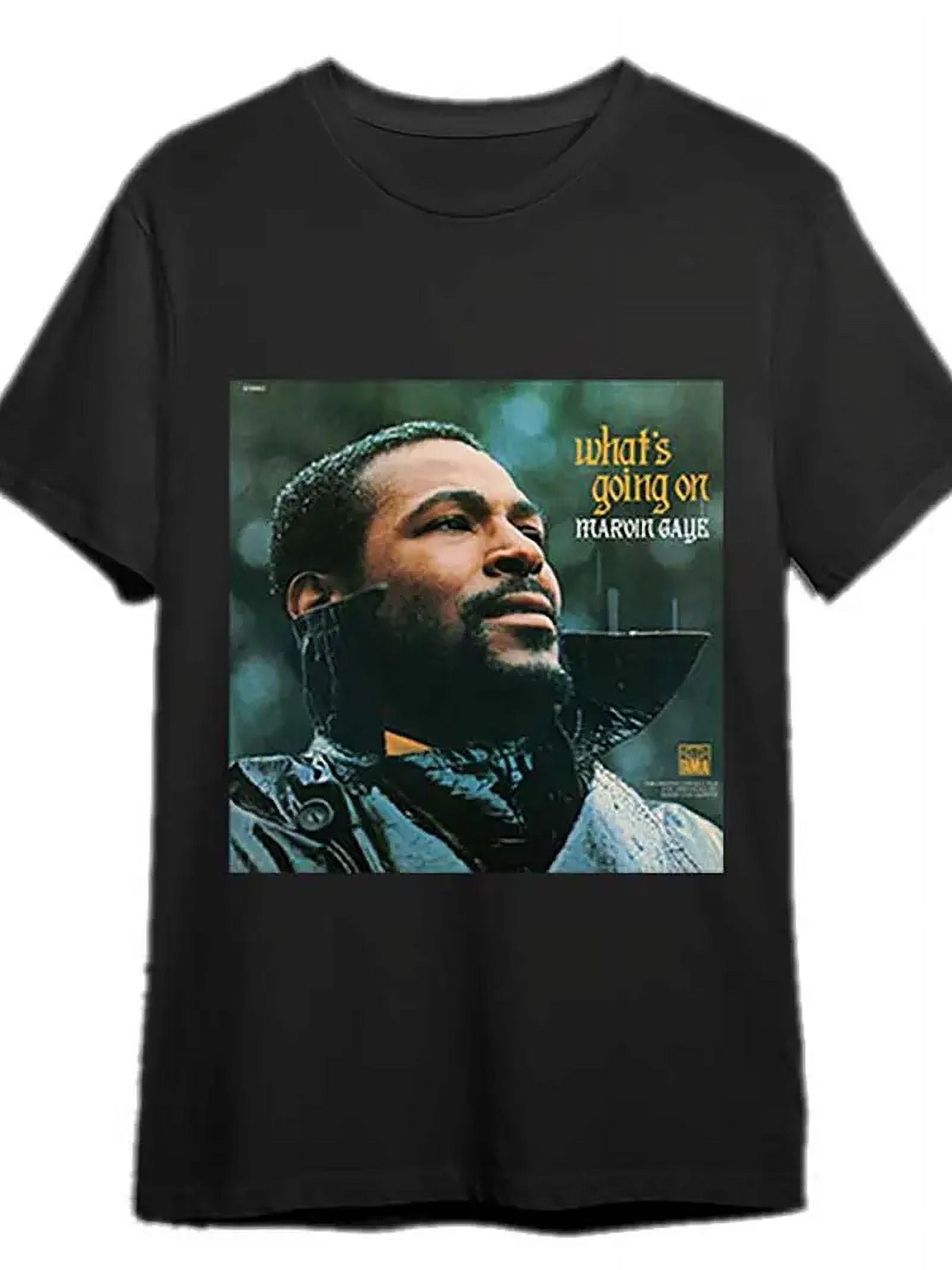 Men's Marvin Gaye "What's Going On" Graphic T-Shirt - Casual black t ...