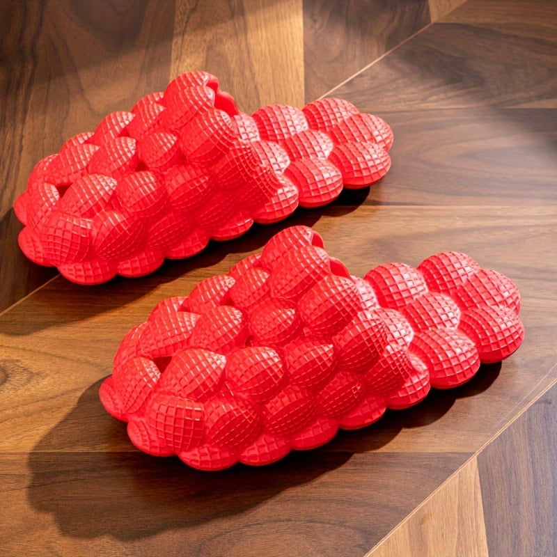 Men's Massage Bubble Slides - Cushioned Non-slip Spa Slippers - Walmart.com