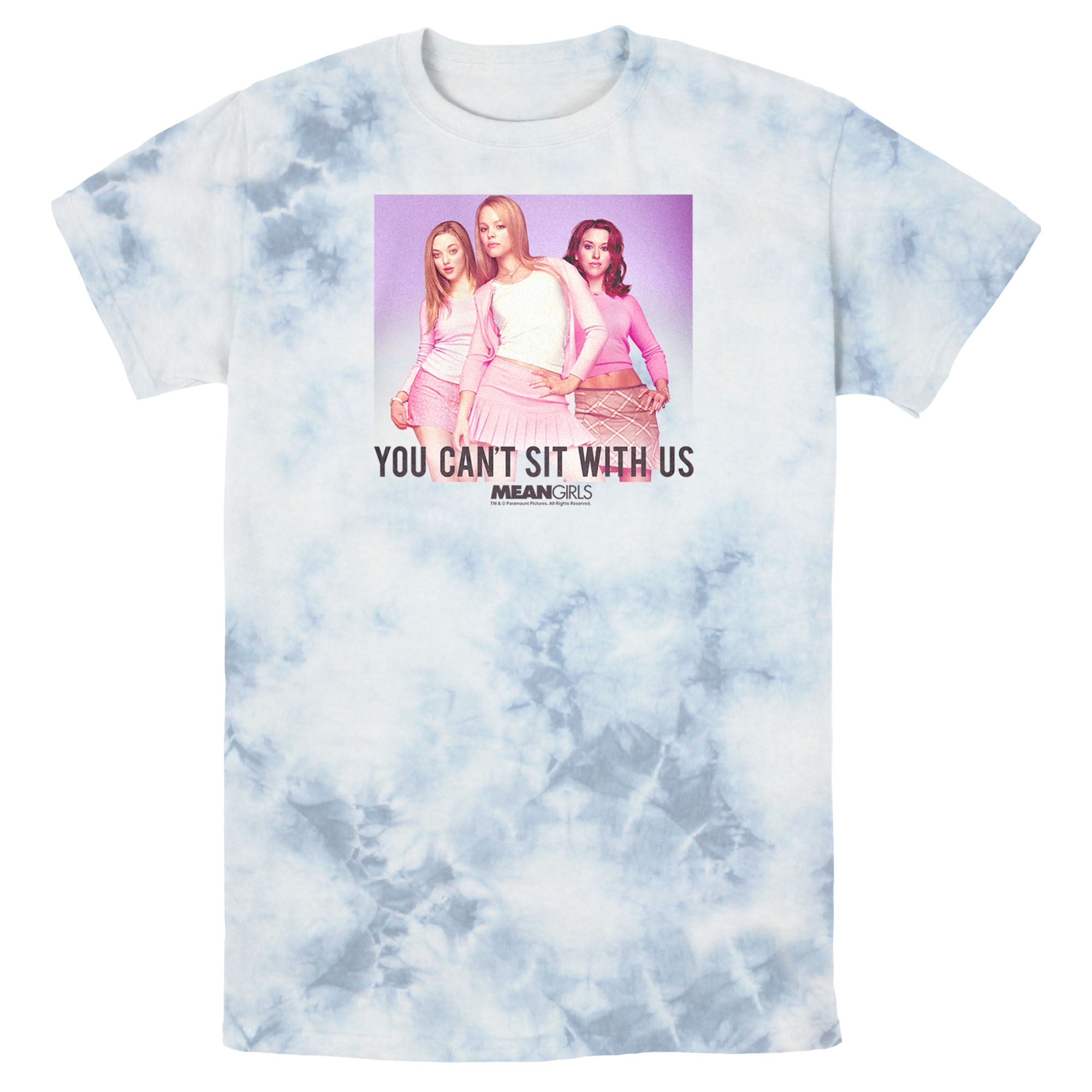 Men's Mean Girls You Can't Sit With Us Poster Graphic Tee White/Blue ...