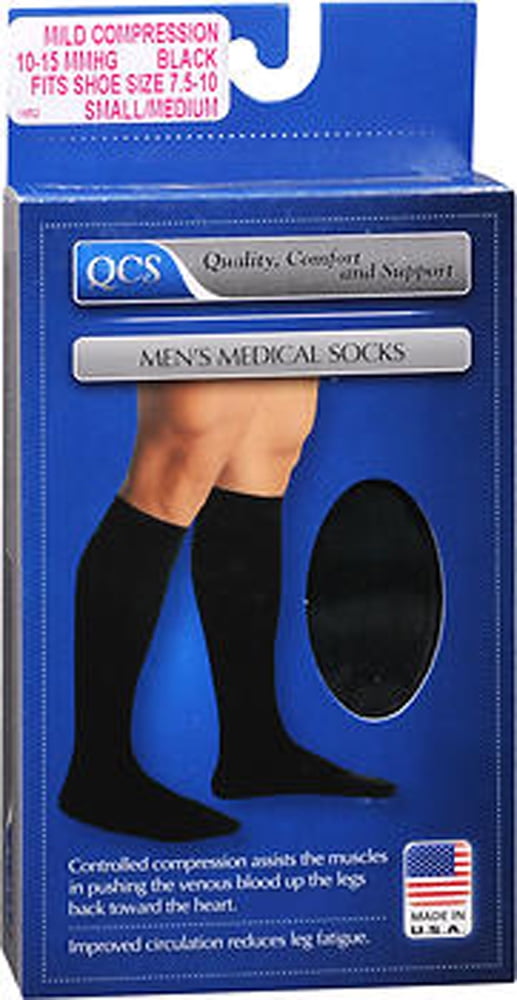 Men's Medical Socks Mild Small/Medium, Black - 1 pr - Walmart.com