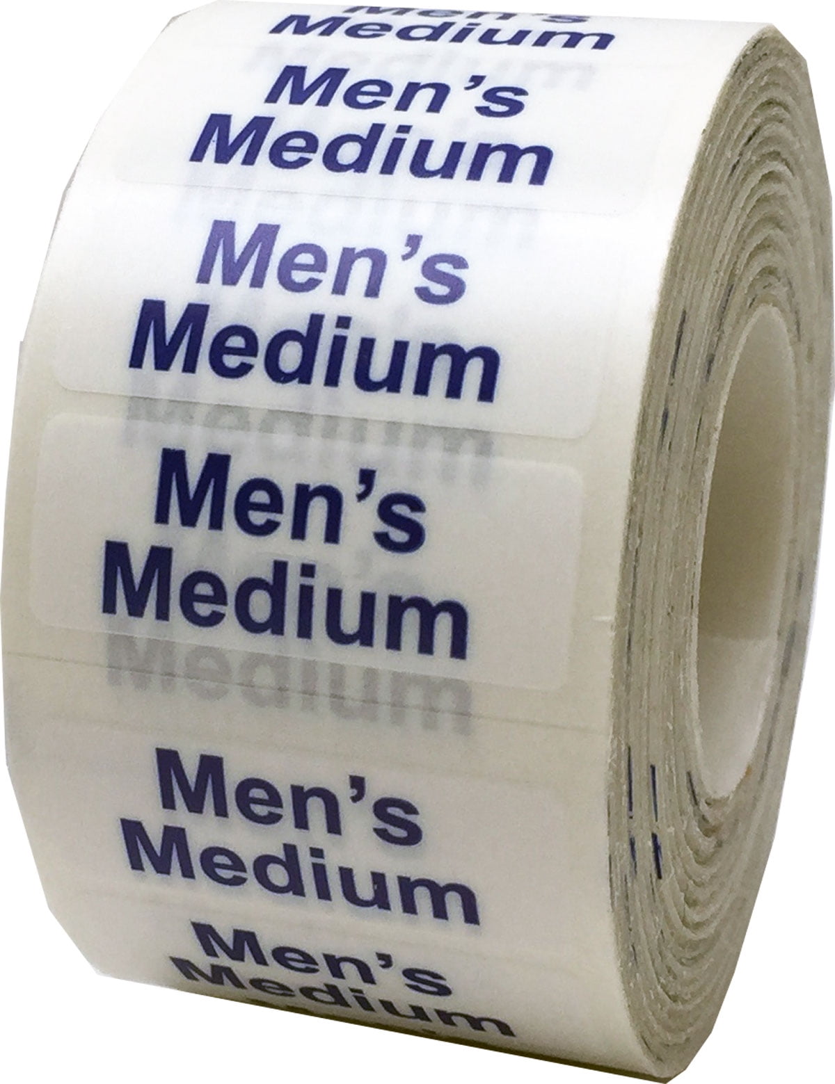 Men's Medium Clear Clothing Size Strip Stickers, 1.25 x 5 Inches in ...