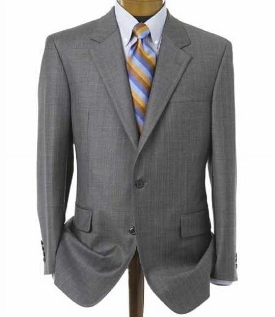Men's Medium Gray 2 Button Double Vented Jacket + Flat Front Pants ...