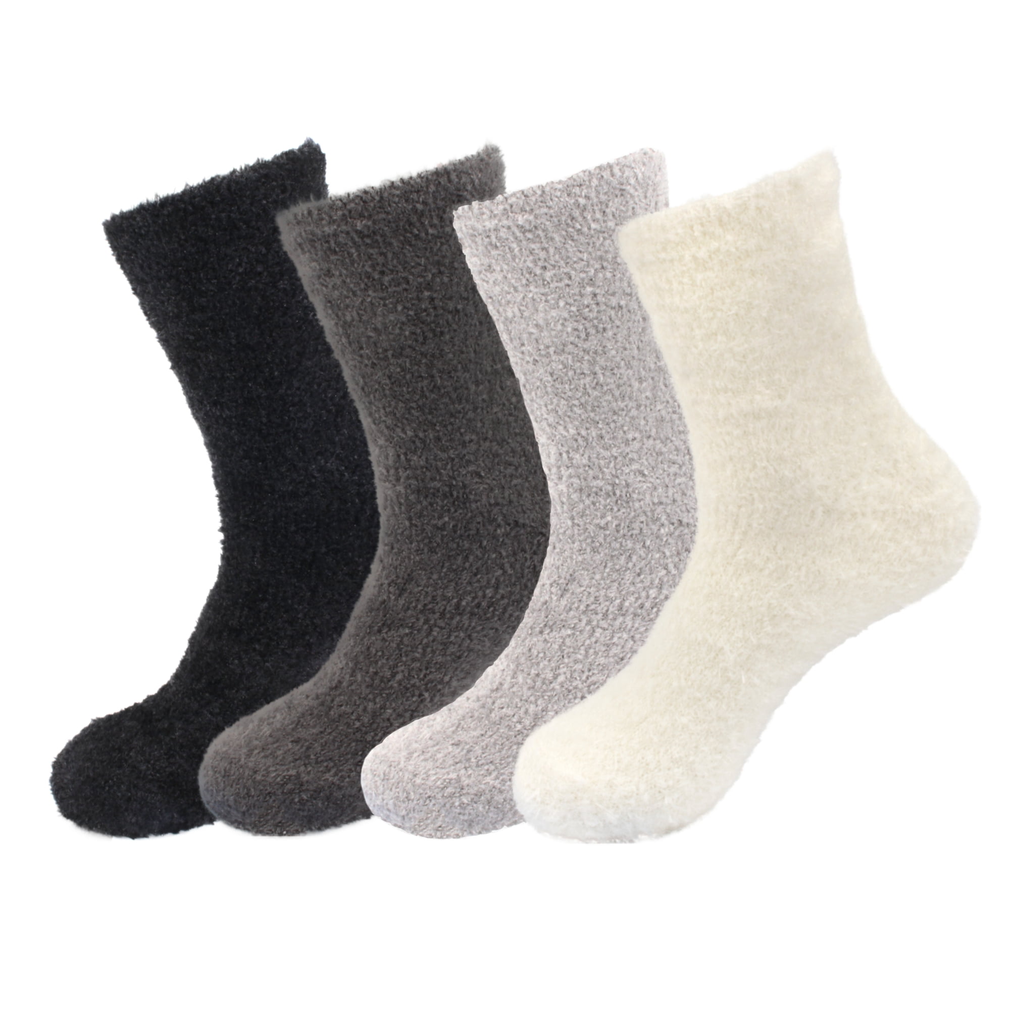 BambooMN Men's Soft Warm Fuzzy Socks, Plush Featherlight Comfort ...