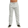 Medium Weight Men's Sweatpants - Fleece, Heather Grey, Open Bottom ...