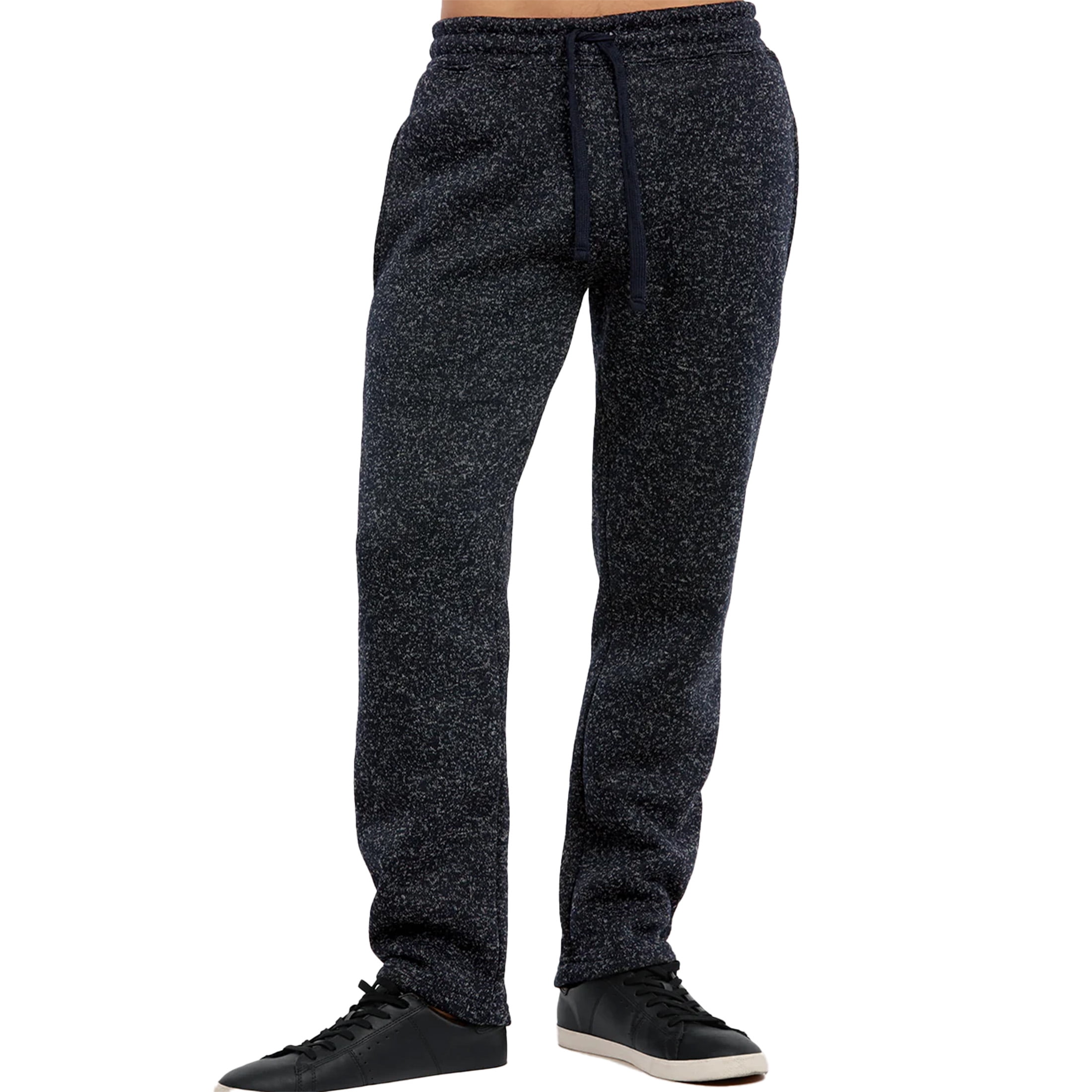 Men's Medium Weight Fleece Open Bottom Sweatpants with Pockets, NVM S ...