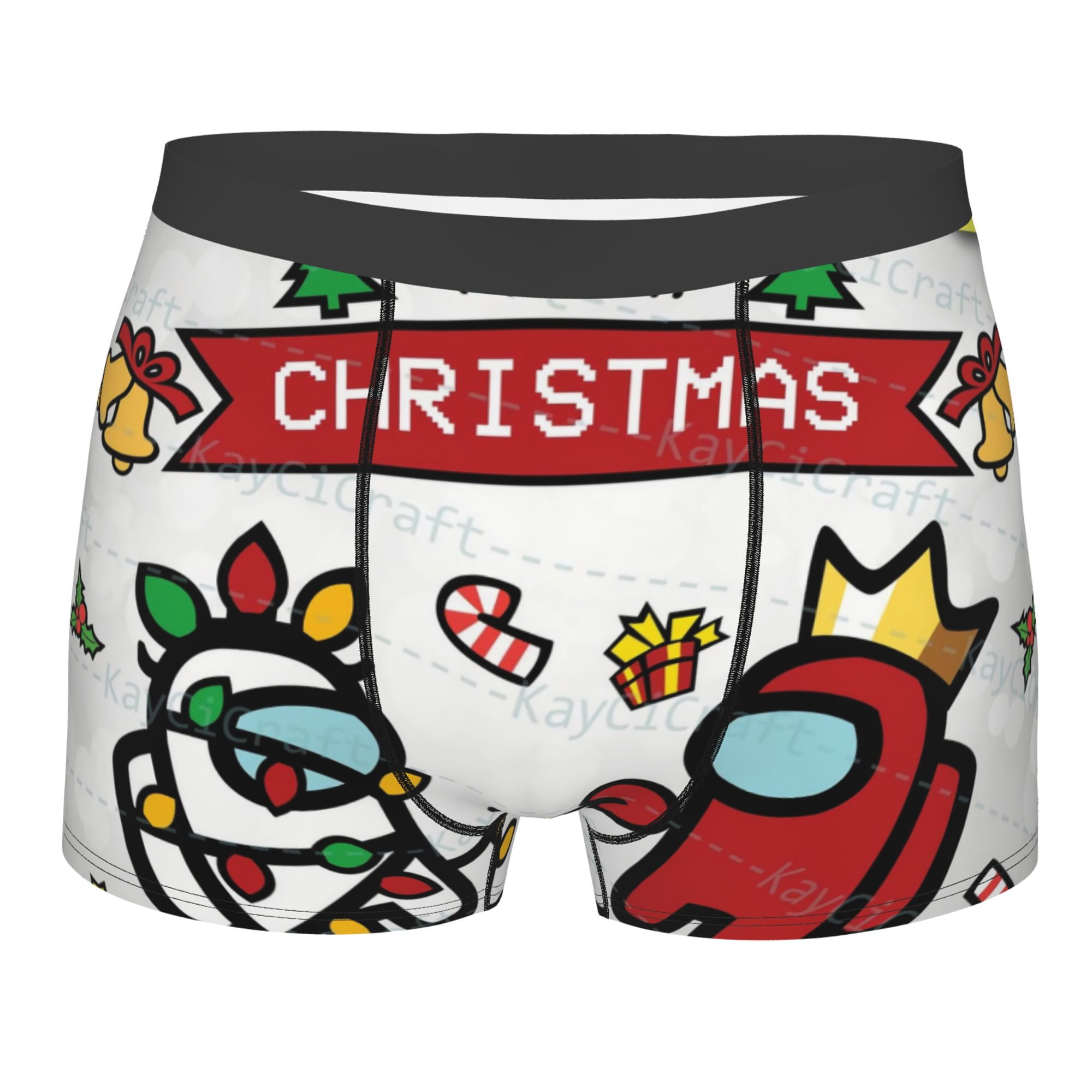 Men's Merry Christmas Among-Us Gaming Boxer Briefs Funny Boxer Shorts ...