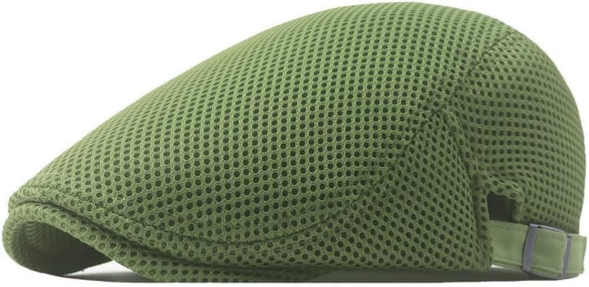 Men's Mesh Flat Cap Breathable Summer Newsboy Hat Beret Ivy Cap Irish ...