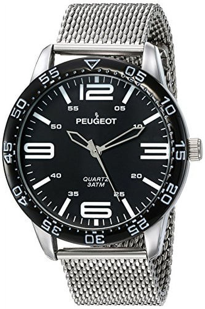 Men's 'Mesh' Quartz Metal and Stainless Steel Aviator Watch, Color ...