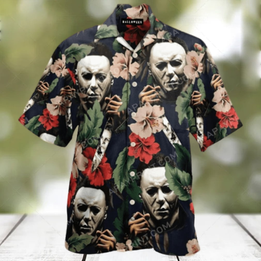 Men s Michael Myers Halloween Horror Killers Hawaiian Shirt - Walmart.com