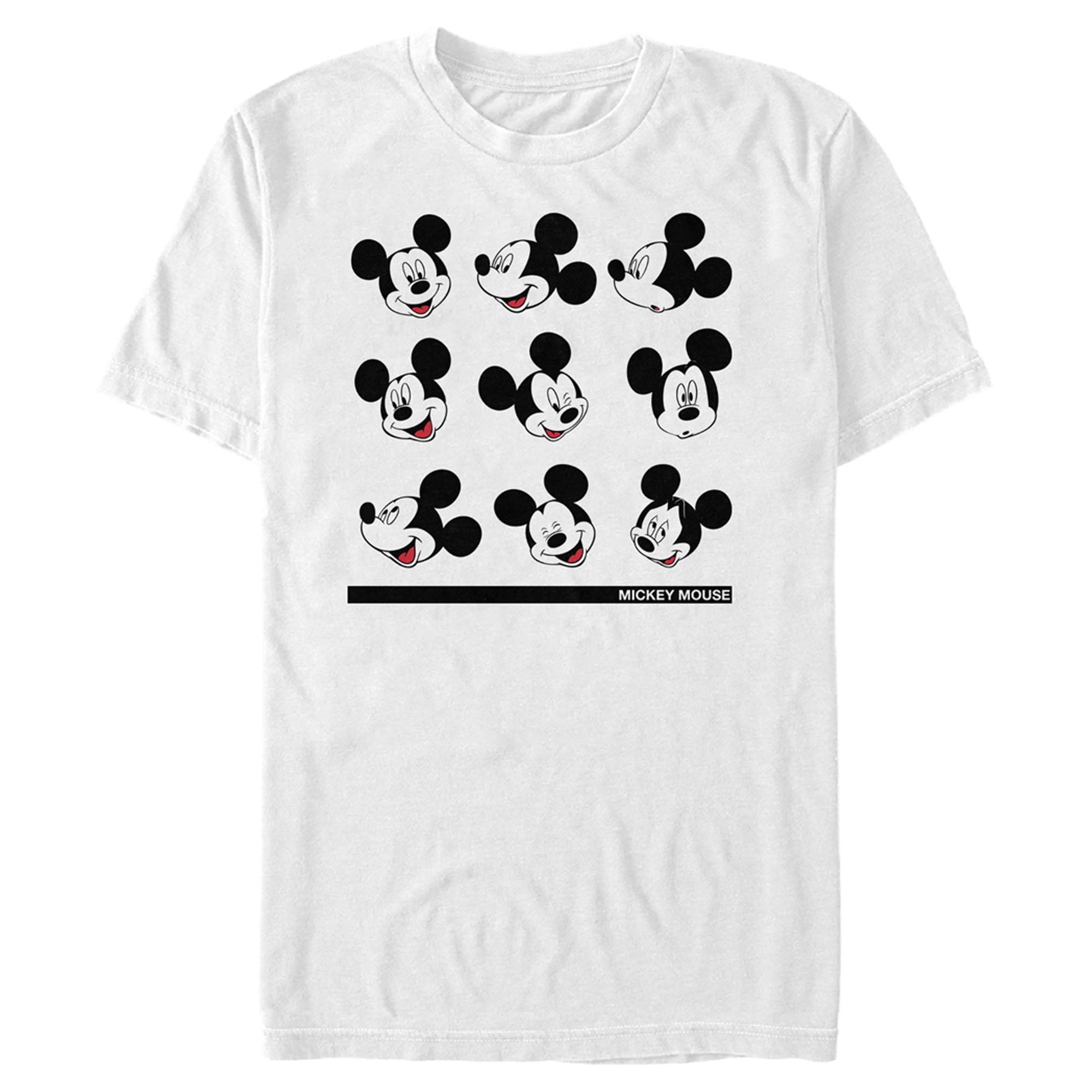Men's Mickey & Friends Facial Expressions Graphic Tee White Large ...