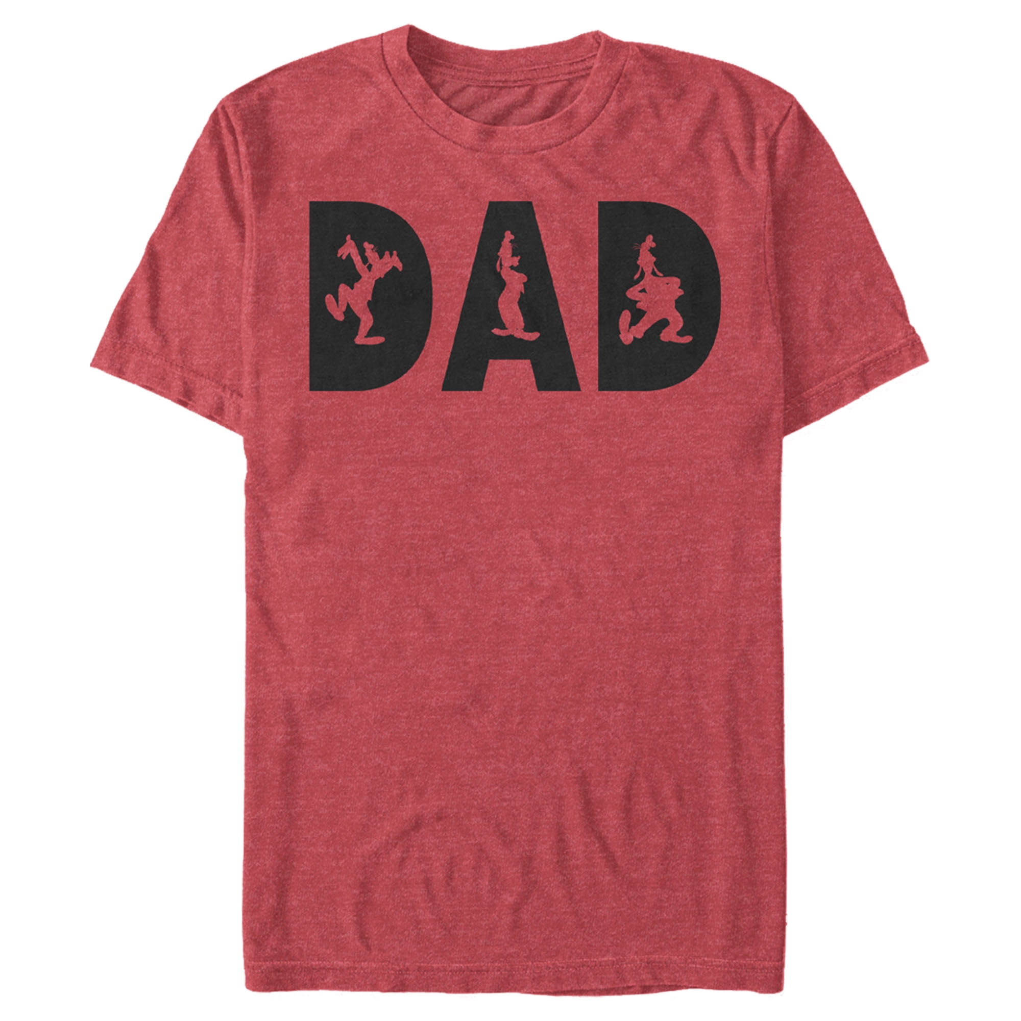 Men's Mickey & Friends Goofy Dad Silhouette Graphic Tee Red Heather ...