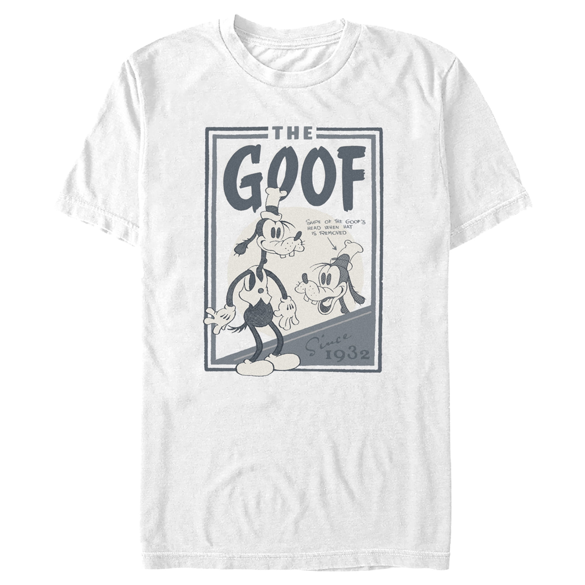 Men's Mickey & Friends Goofy The Goof Poster Graphic Tee White Large ...