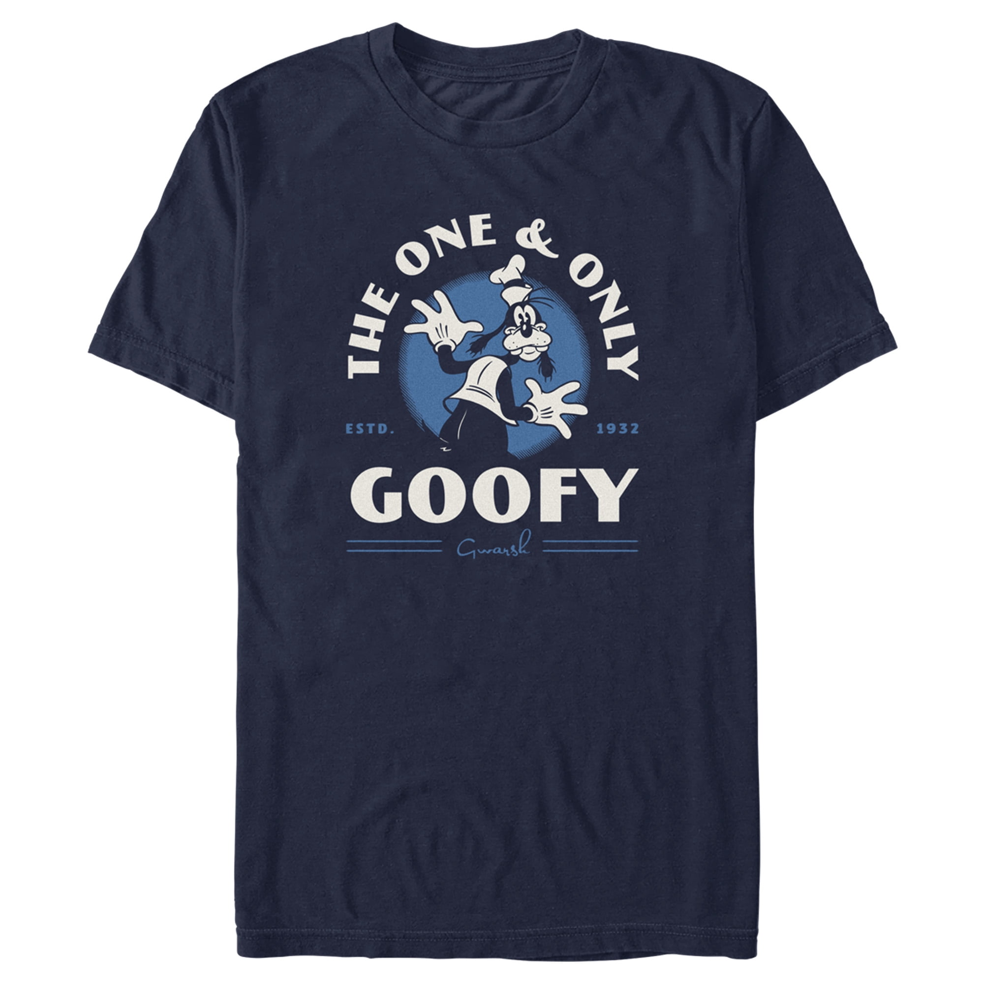 Men's Mickey & Friends Goofy The One & Only Graphic Tee Navy Blue X ...