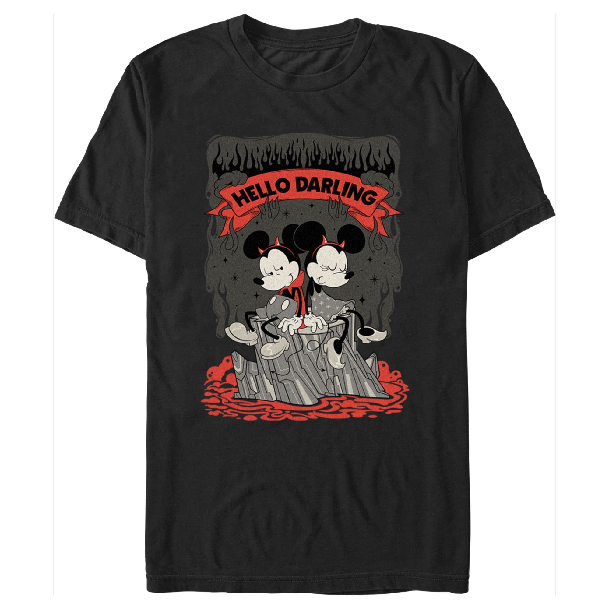 Men's Mickey & Friends Halloween Hello Darling Graphic Tee Black Medium ...