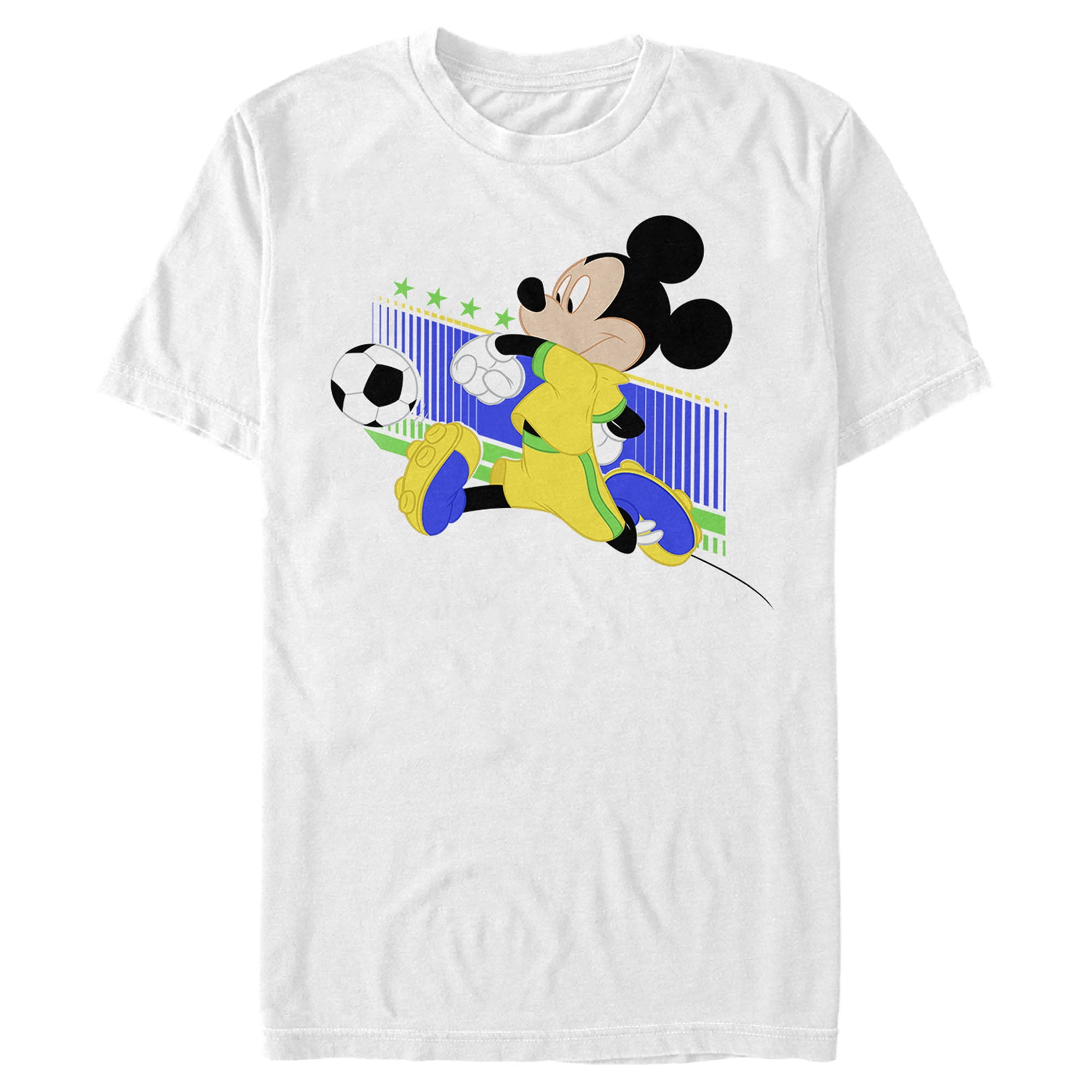 Men's Mickey & Friends Mickey Mouse Brazil Soccer Team Graphic Tee ...