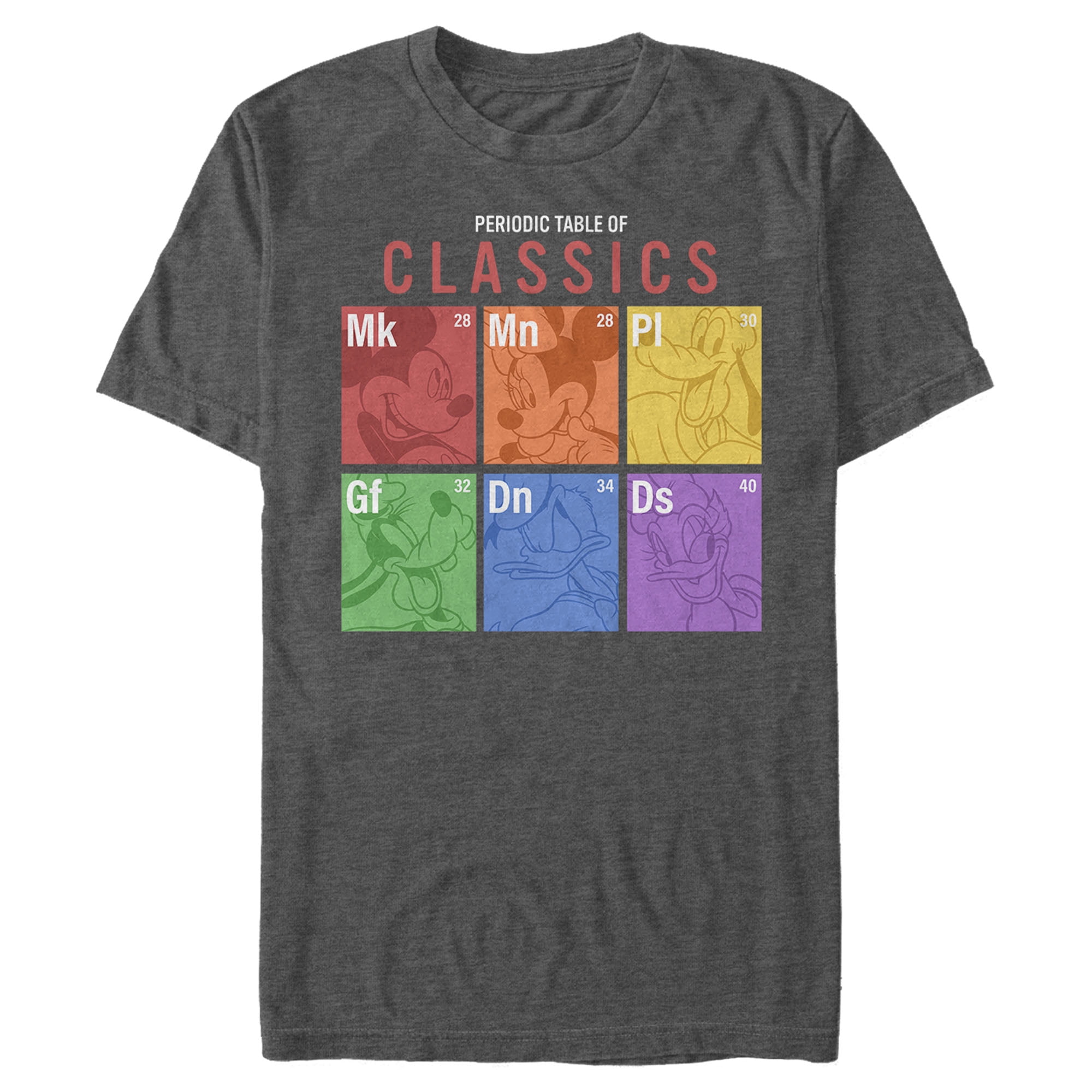 Men's Mickey & Friends Mickey Mouse Periodic Table of Element Friends ...