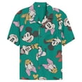 Men's Mickey & Friends Retro Character Print Button Down Shirt Multi ...