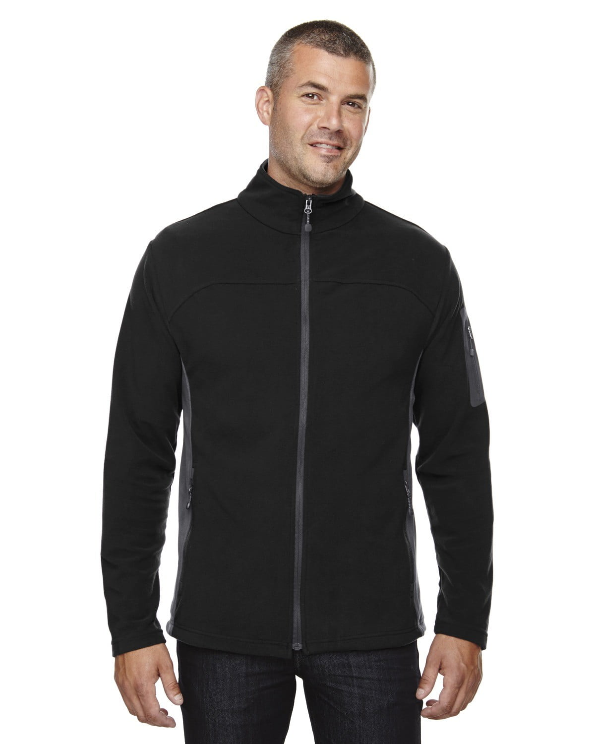 Men's Microfleece Jacket - BLACK - M - Walmart.com