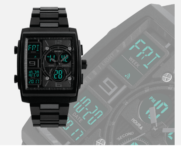 Men’s Military Sport Watch – Digital & Analog Quartz Chronograph ...