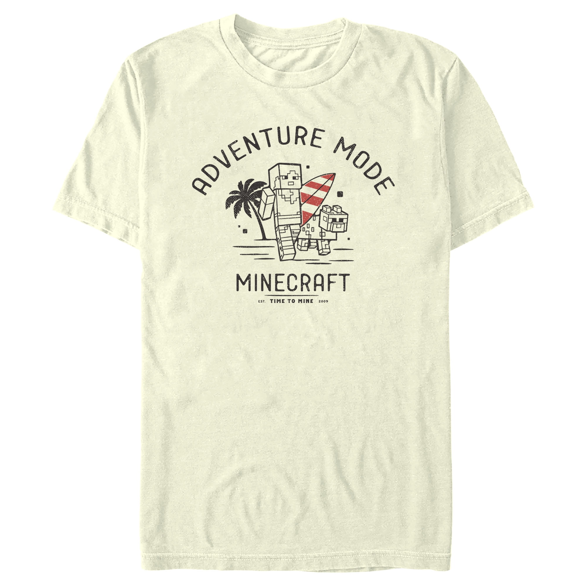 Men's Minecraft Alex and Wolf Adventure Mode Graphic T-Shirt - Walmart.com