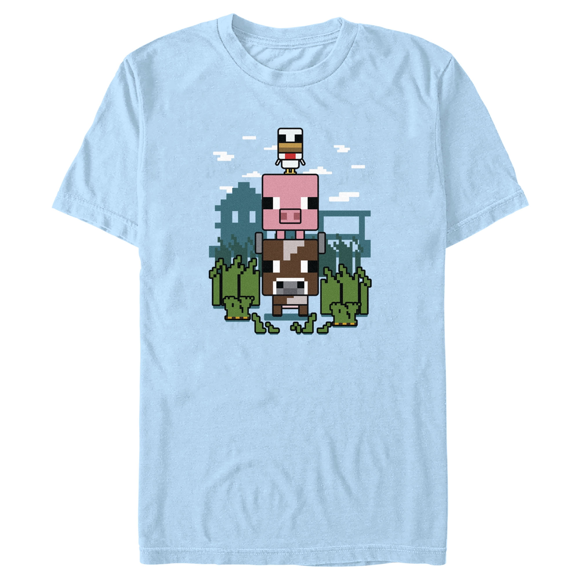 Men's Minecraft Animals Stack Pose Graphic T-Shirt - Walmart.com