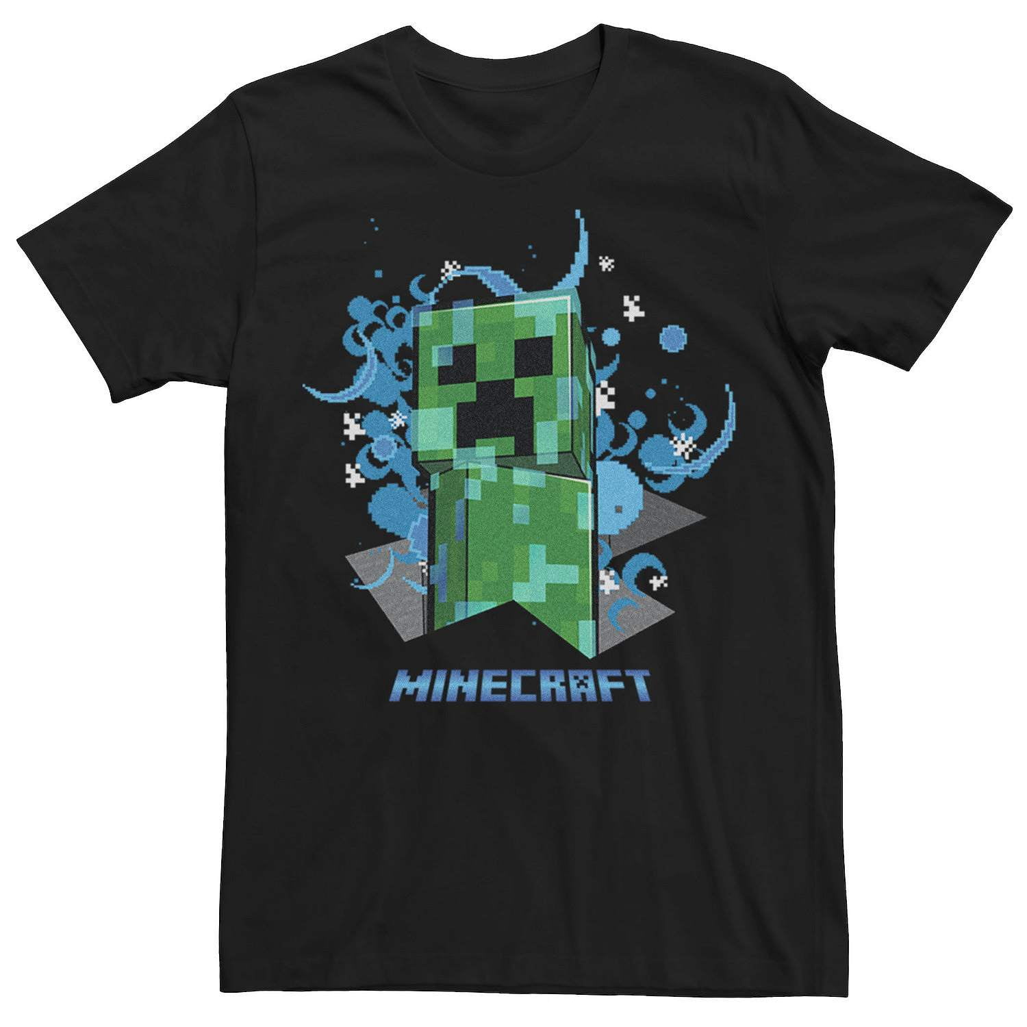 Men's Minecraft Charged Electrical Creeper Logo Tee - Walmart.com