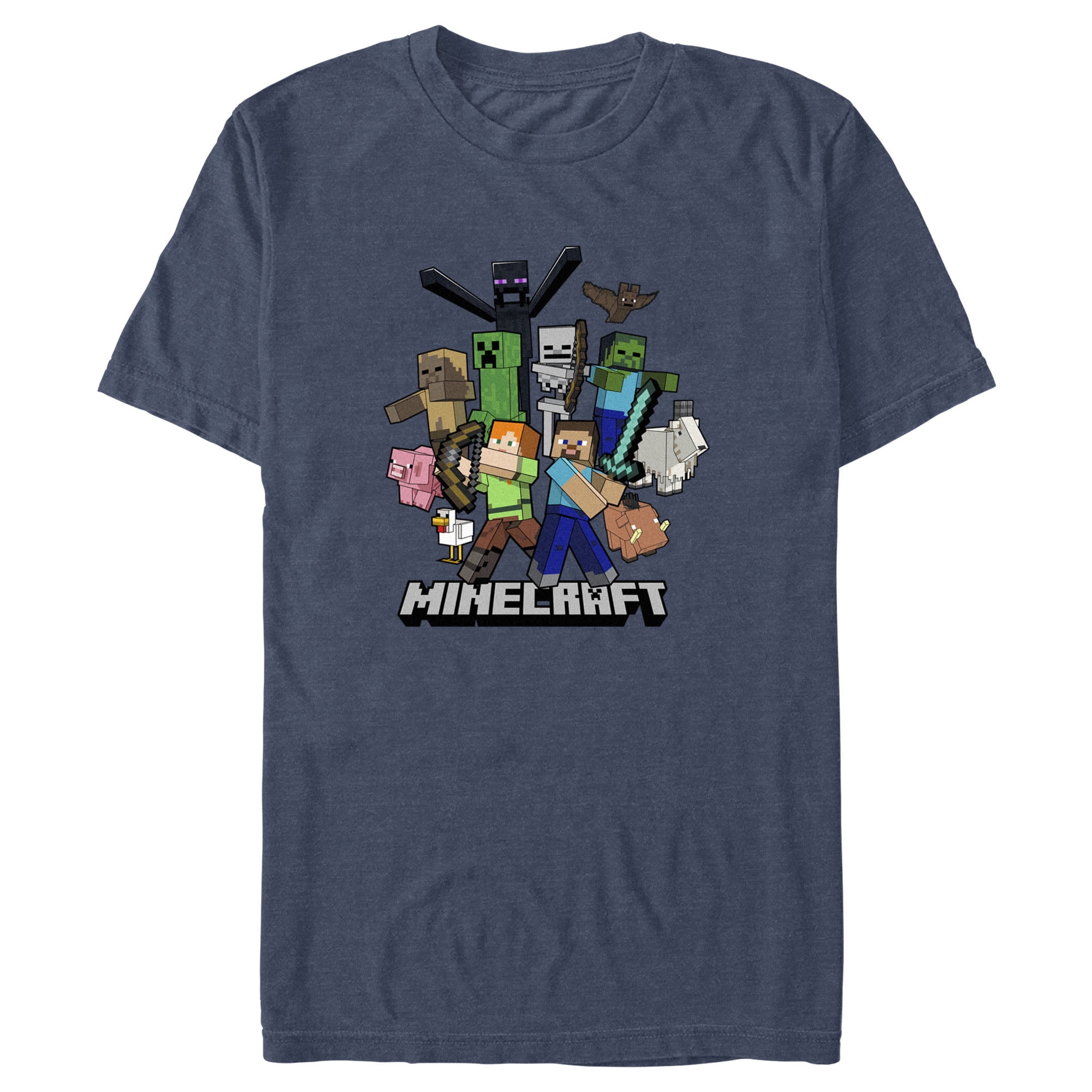 Men's Minecraft Classic Characters Graphic T-Shirt - Walmart.com