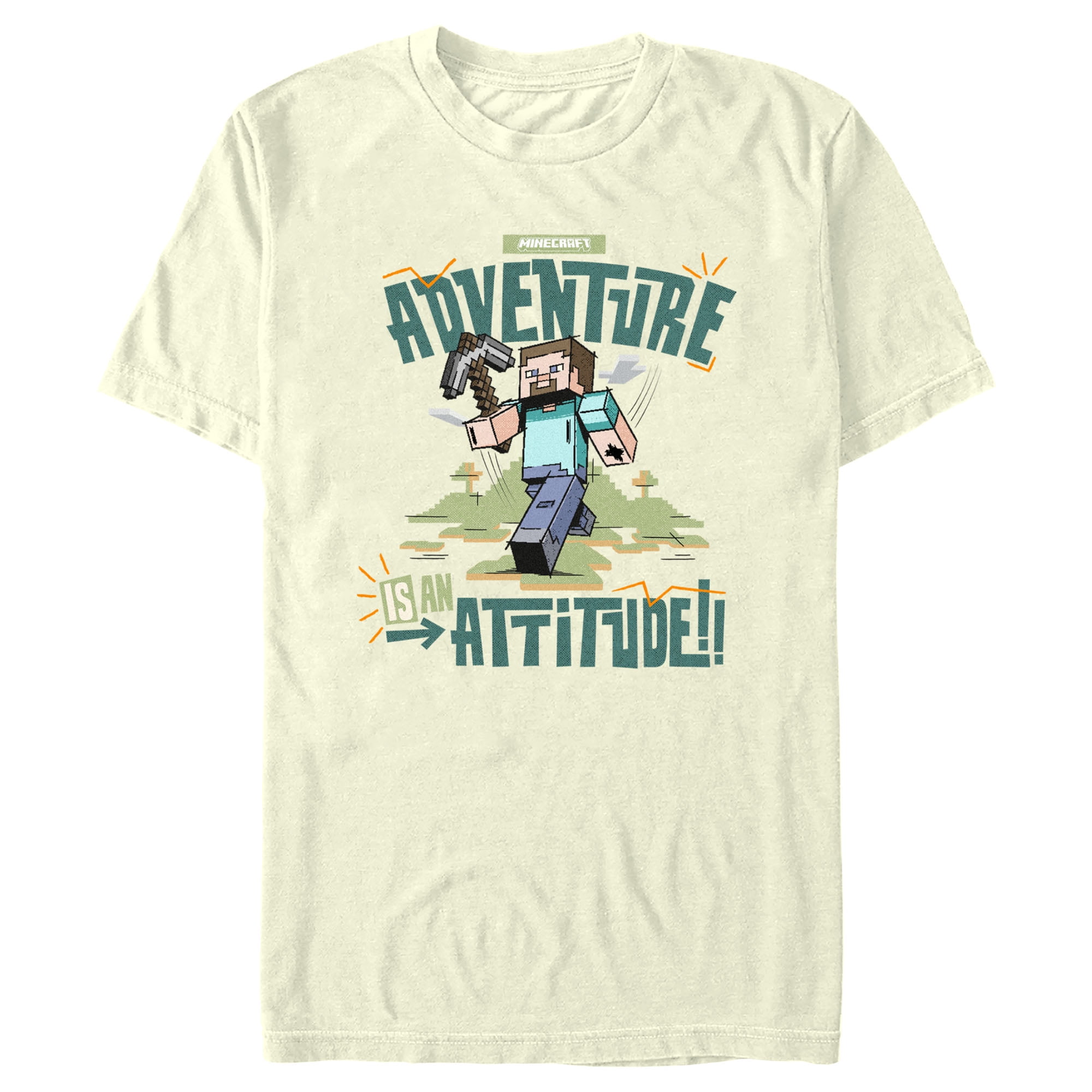 Men's Minecraft Classic Steve Adventure Is an Attitude Graphic T-Shirt ...