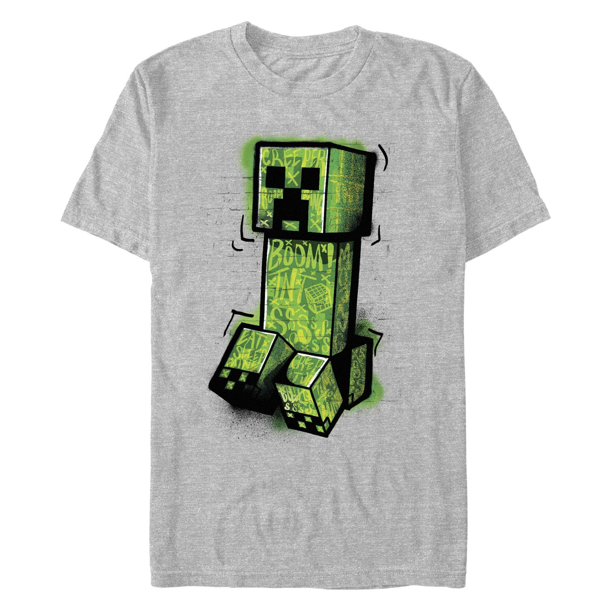 Men's Minecraft Graffiti Creeper Graphic T-Shirt - Walmart.com