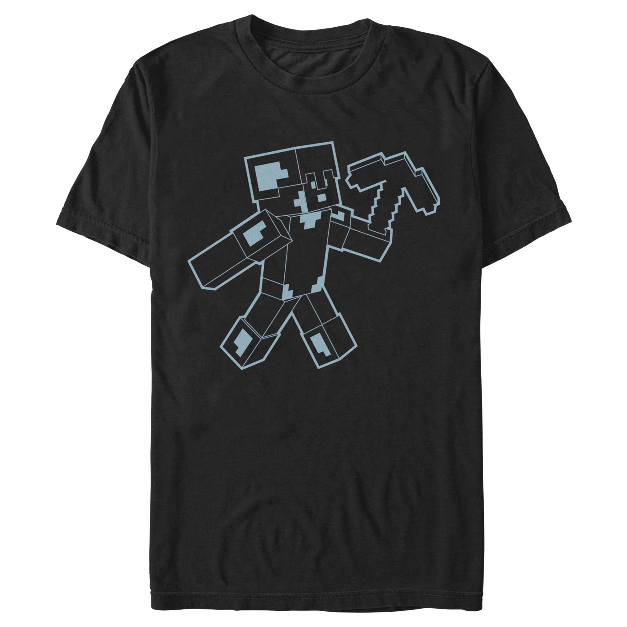 Men's Minecraft Outline Steve Graphic T-Shirt - Walmart.com