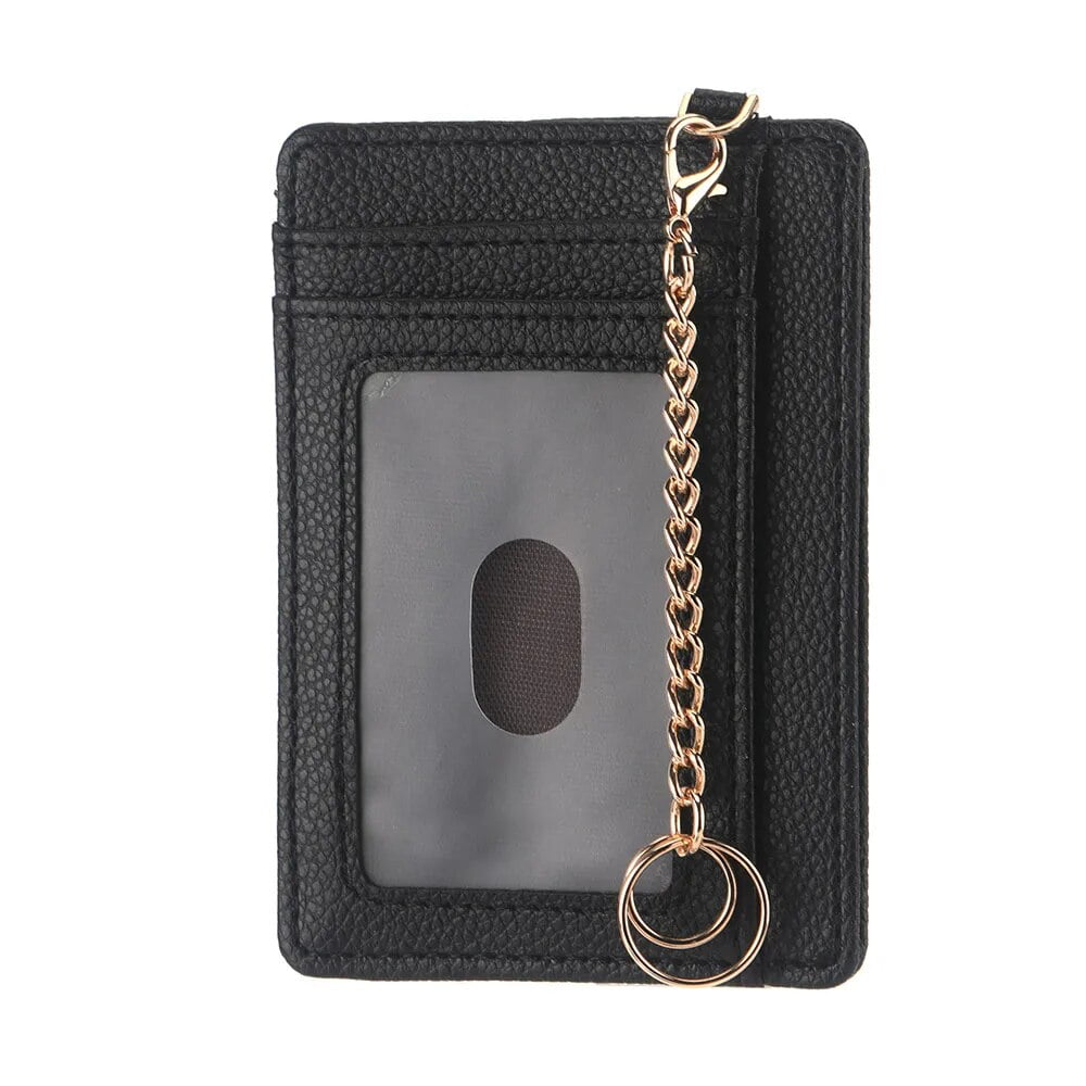 Men's Minimalism Slim Credit Card Holders Transparent ID Window Front ...