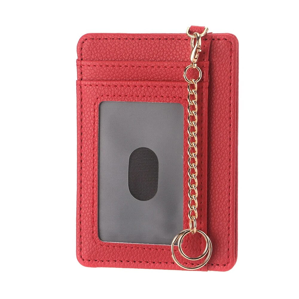 Men's Minimalism Slim Credit Card Holders Transparent ID Window Front ...