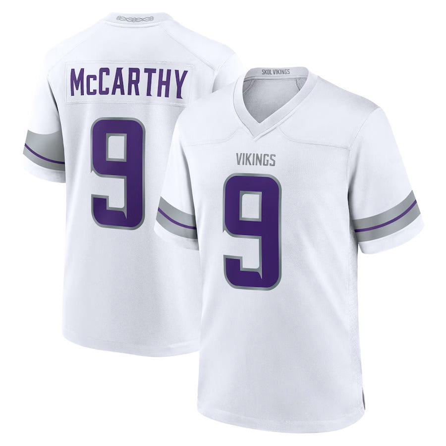 Men's Minnesota McCarthy 9 White Alternate Sports Player Game Stitched ...