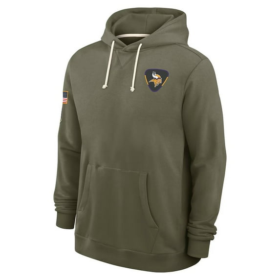 Men's Minnesota Olive 2025 Salute to Service Sideline Standard Fleece ...