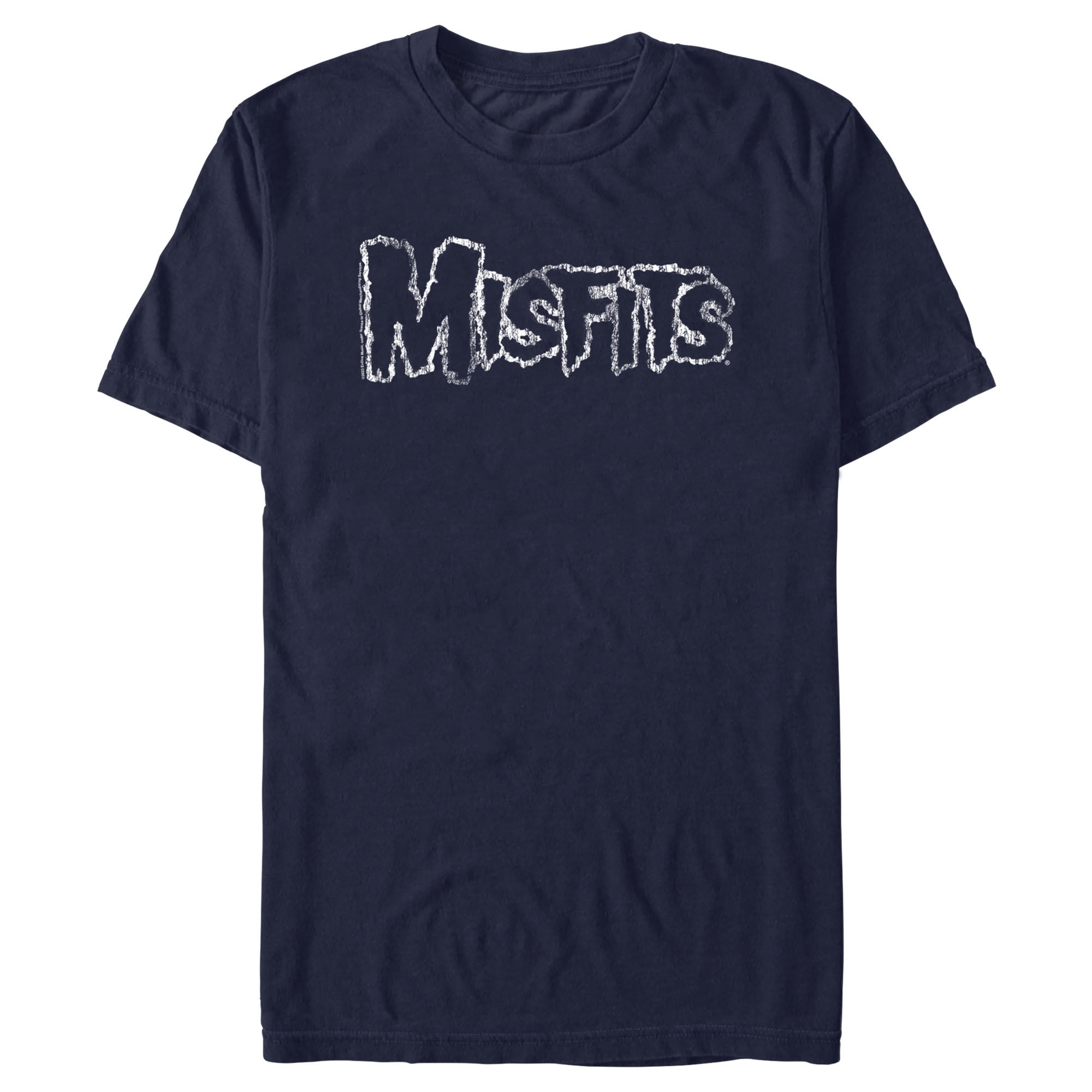 Men's Misfits Distressed Logo Graphic Tee Navy Blue Small - Walmart.com