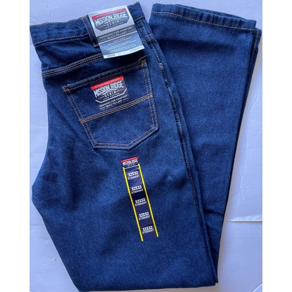 Men's Relax Fit Mission Ridge Straight Leg Denim Jeans - Walmart.com