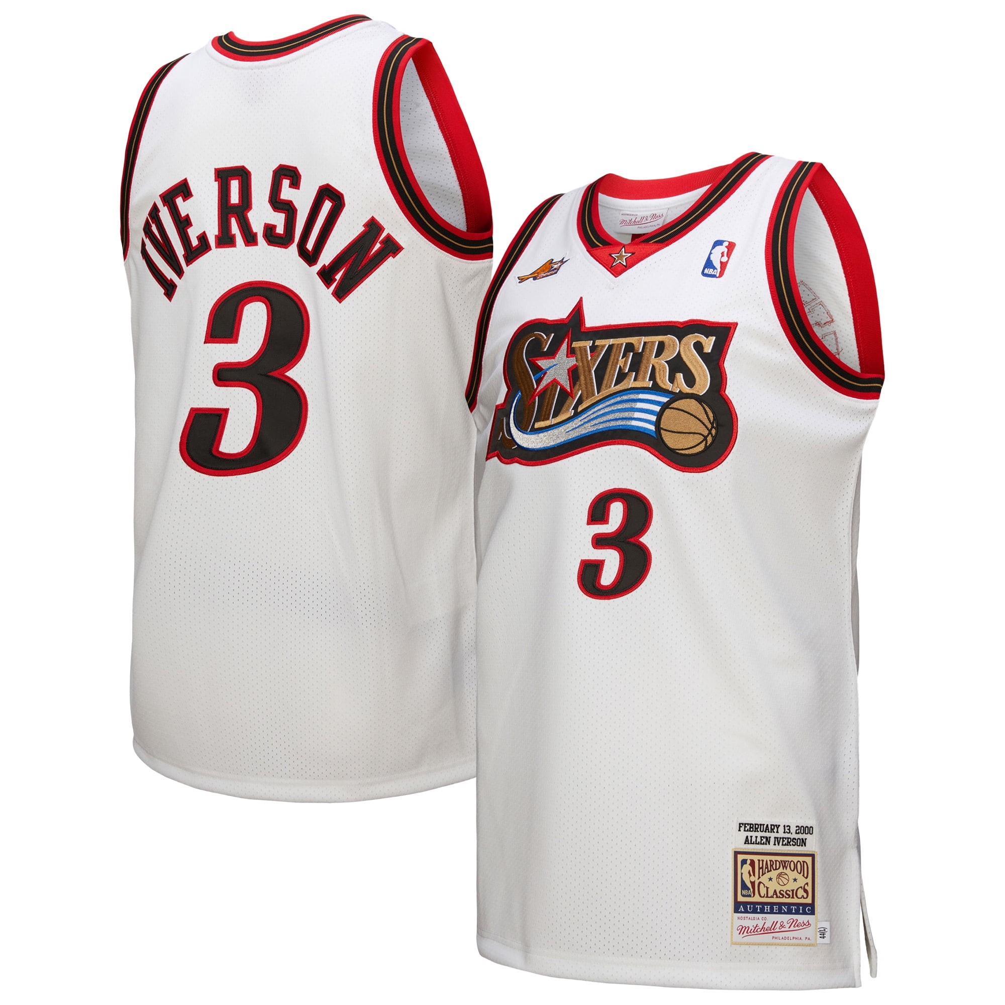 Men's-Mitchell & Ness Allen Iverson White Philadelphia 76ers 2000 NBA ...