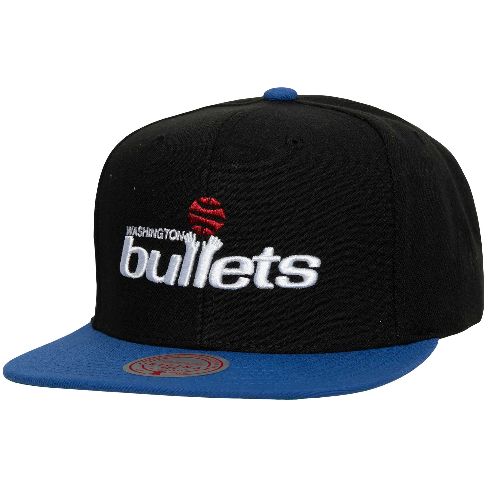 Men's Mitchell & Ness Black/Blue Washington Bullets Hardwood Classics ...