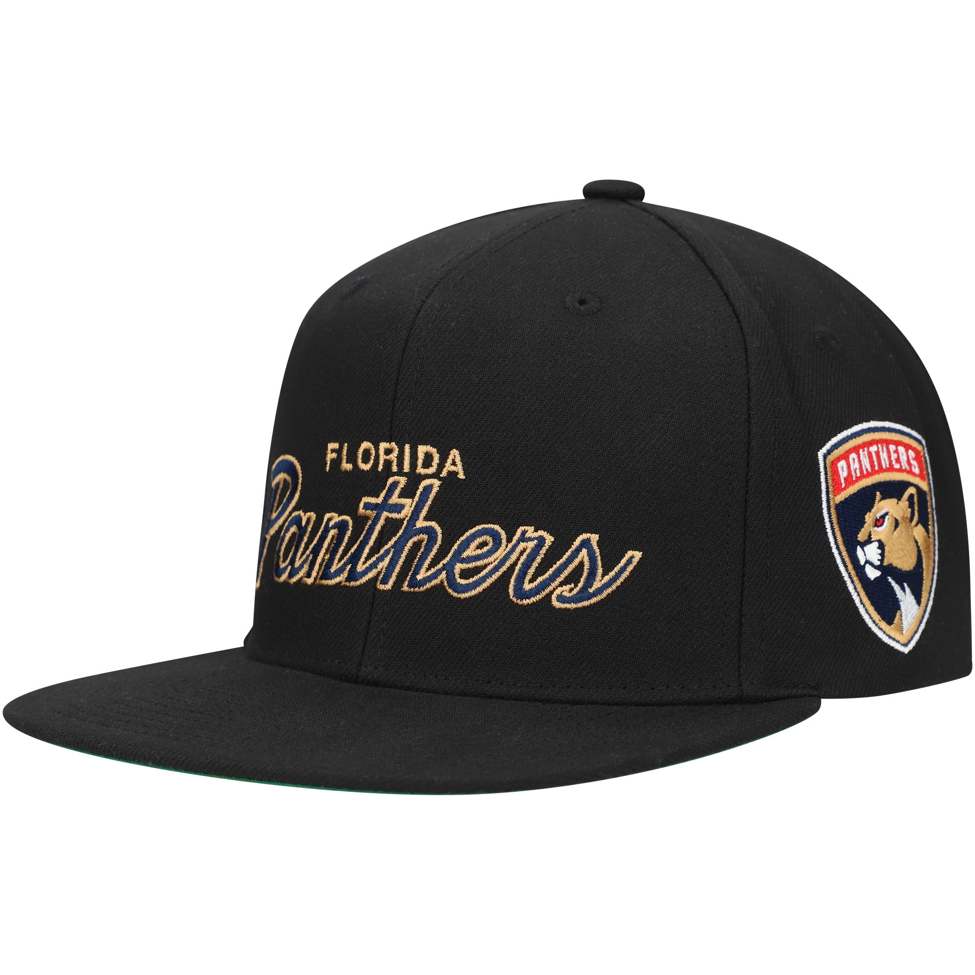 Men's Mitchell & Ness Black Florida Panthers Core Team Script 2.0 Snapback Hat - Walmart.com