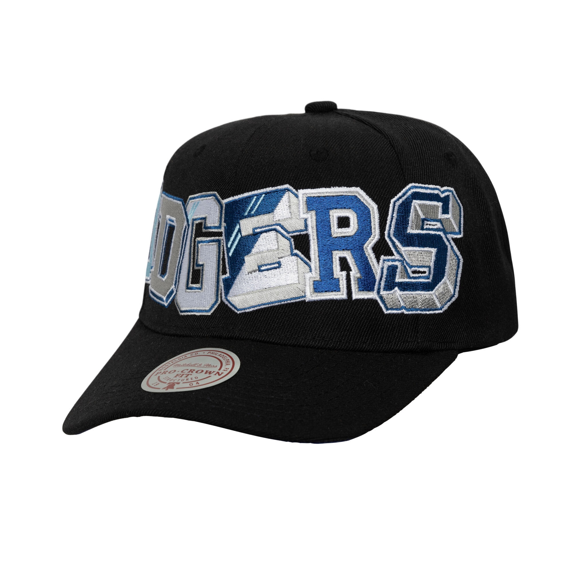 Men's Mitchell & Ness Black Los Angeles Dodgers Hyper Type Pro Crown ...