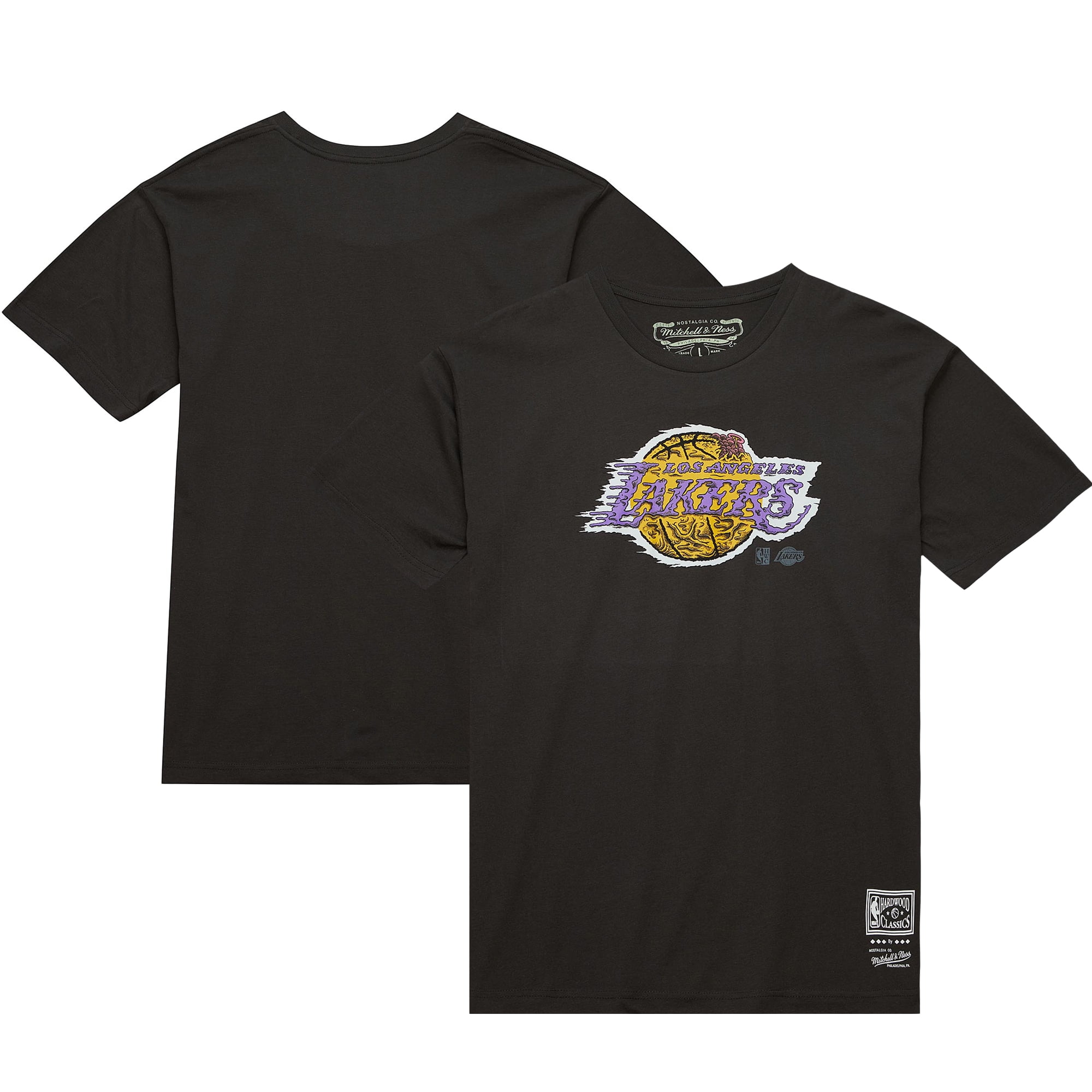 Men's Mitchell & Ness Black Los Angeles Lakers Hardwood Classics ...