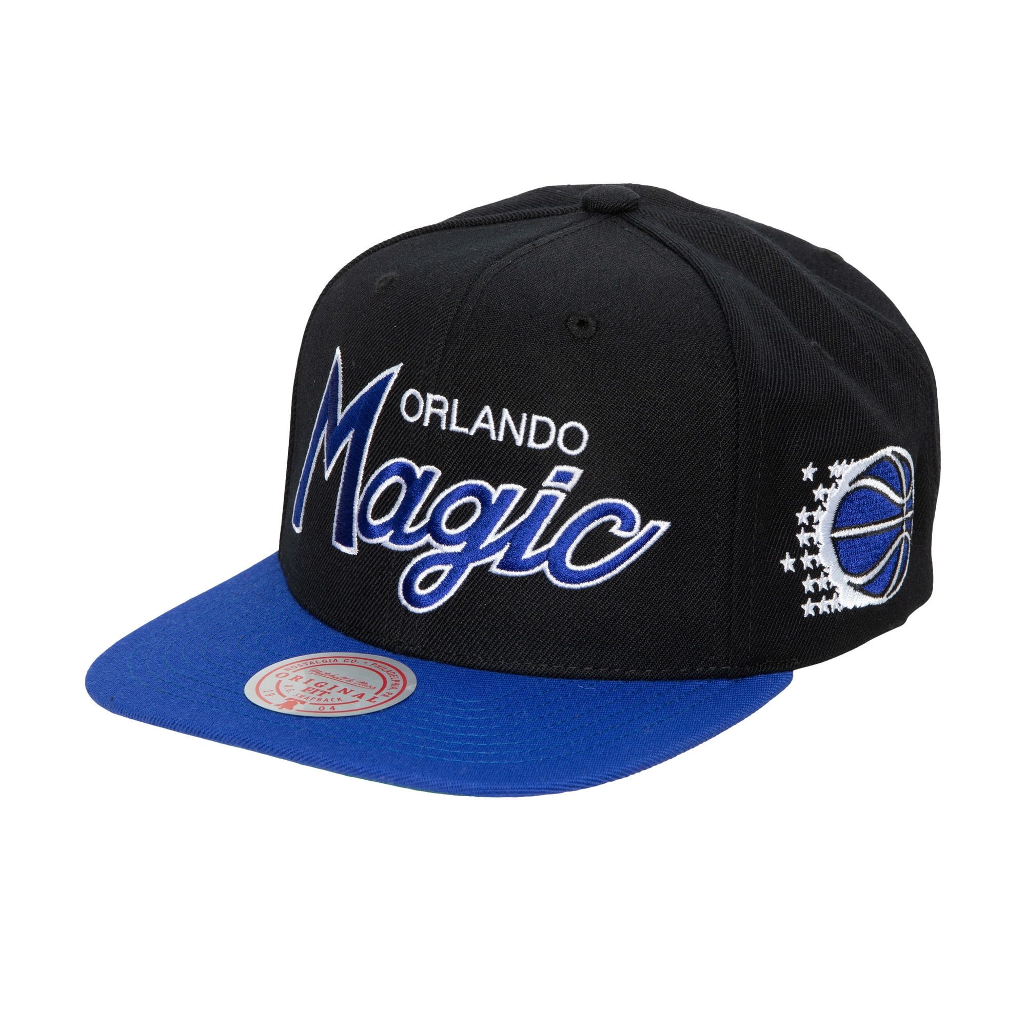 Men's Mitchell & Ness Black Orlando Magic Hardwood Classics MVP Team Script 2.0 Snapback Hat ...