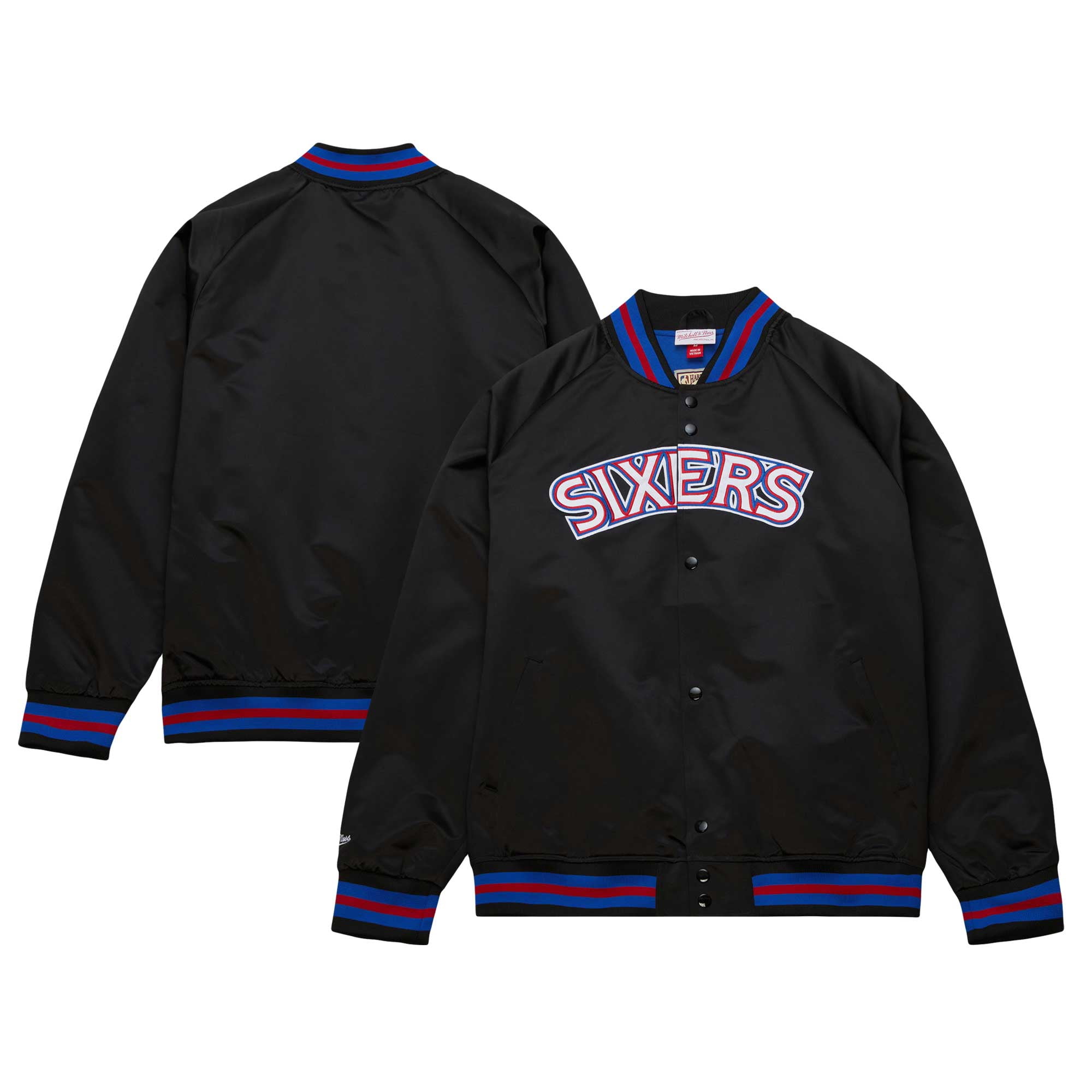 Men's Mitchell & Ness Black Philadelphia 76ers Hardwood Classics ...