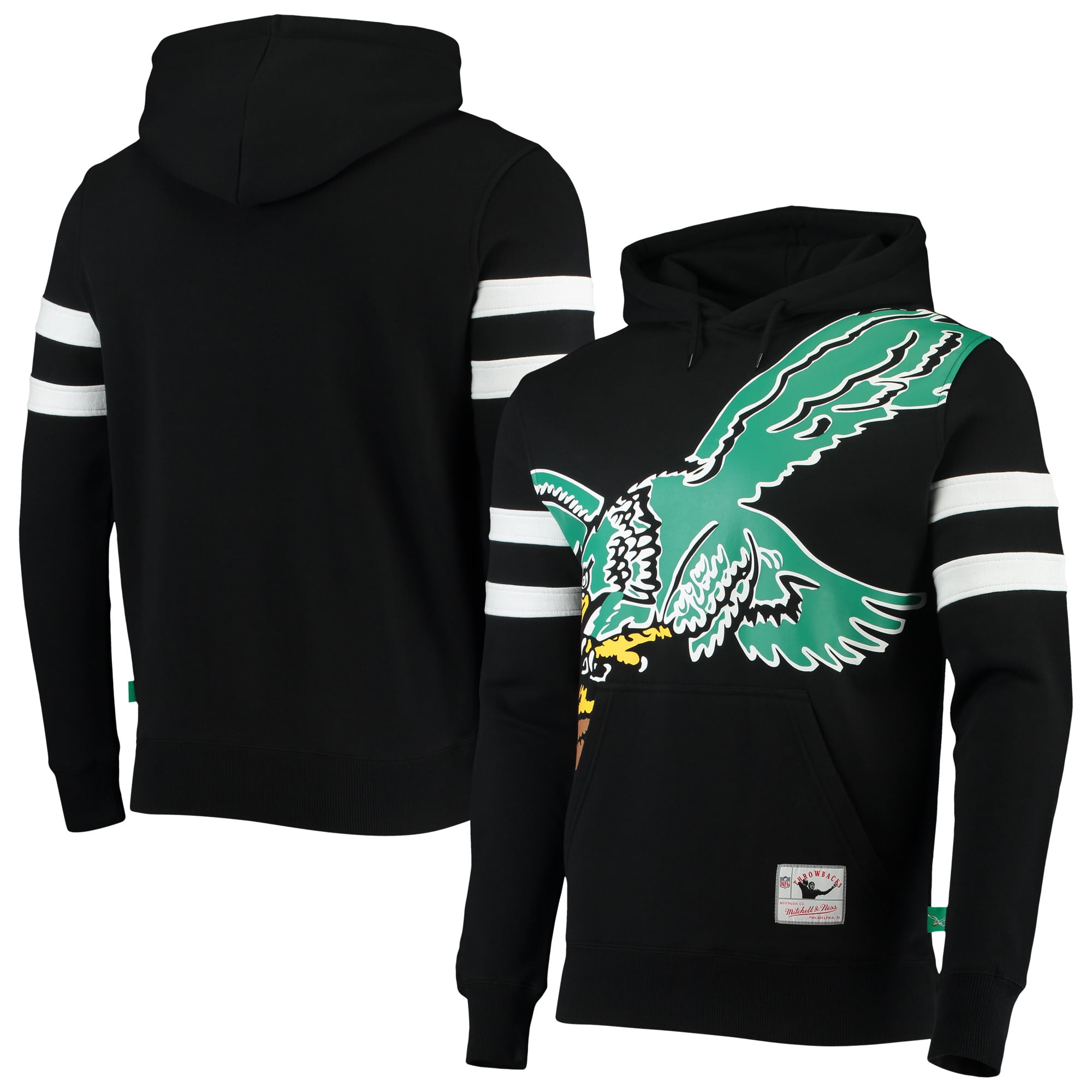 Men's Mitchell & Ness Black Philadelphia Eagles Throwback Big Face ...