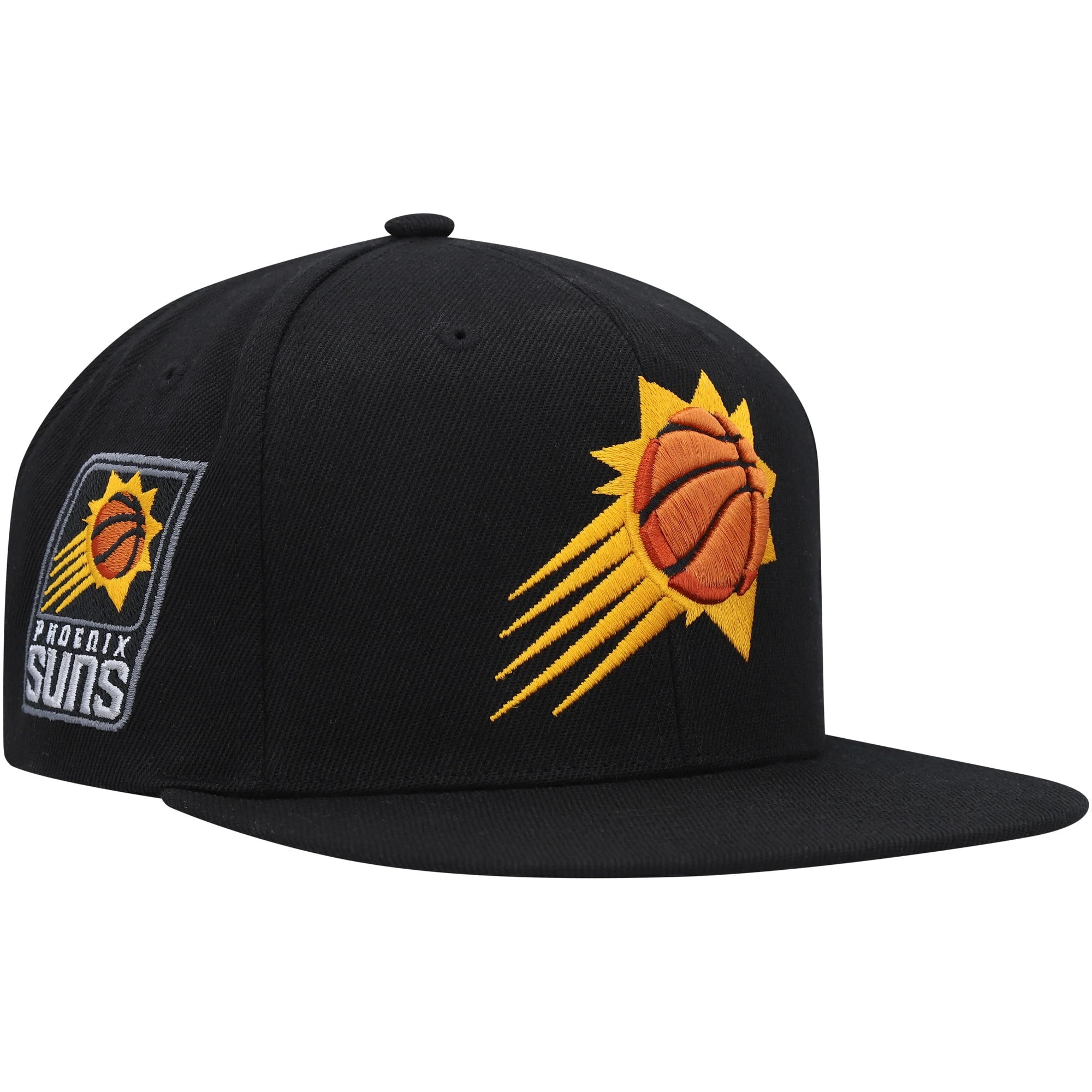 Men's Mitchell & Ness Black Phoenix Suns Side Core 2.0 Snapback Hat ...