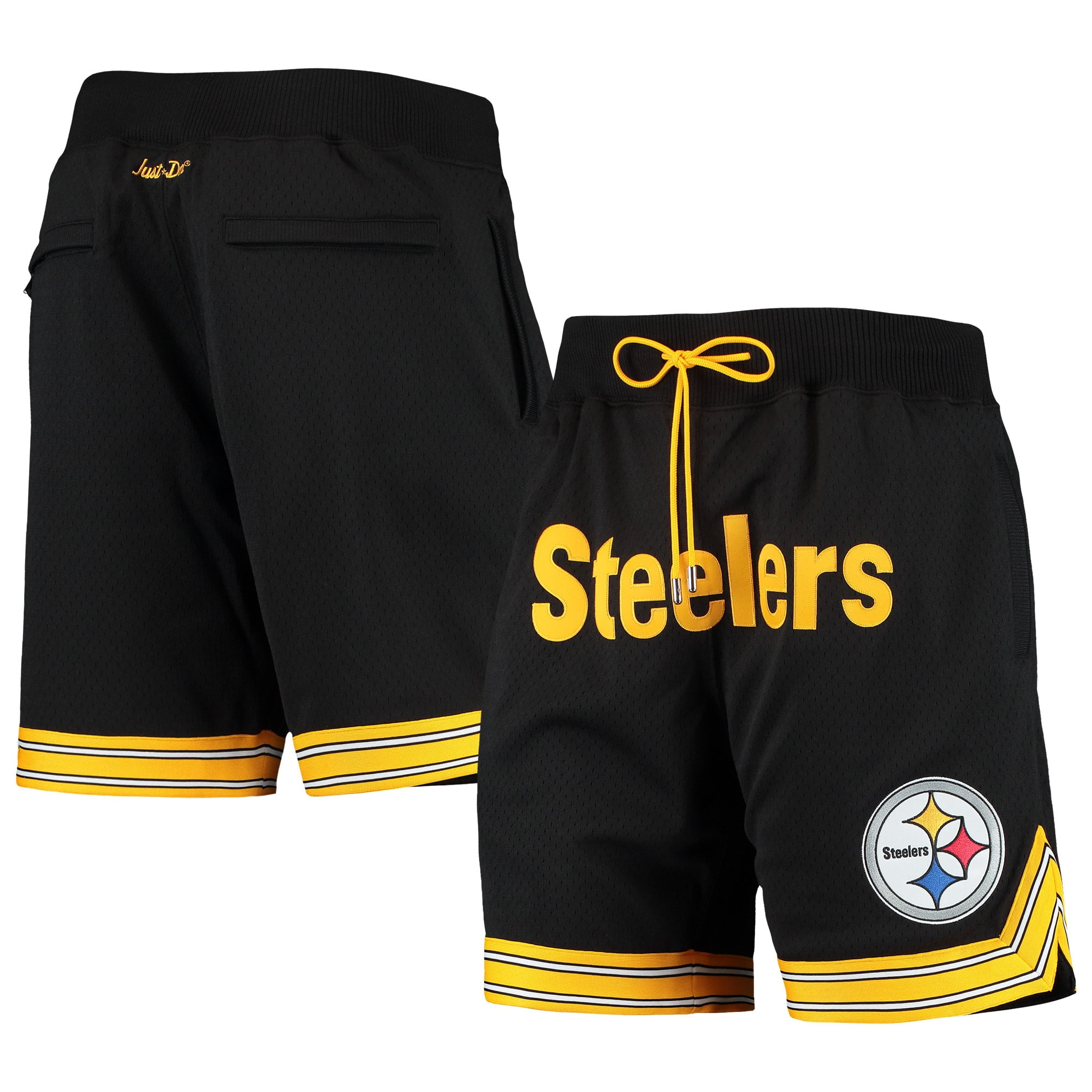 Men's Mitchell & Ness Black Pittsburgh Steelers Just Don Gold Rush ...