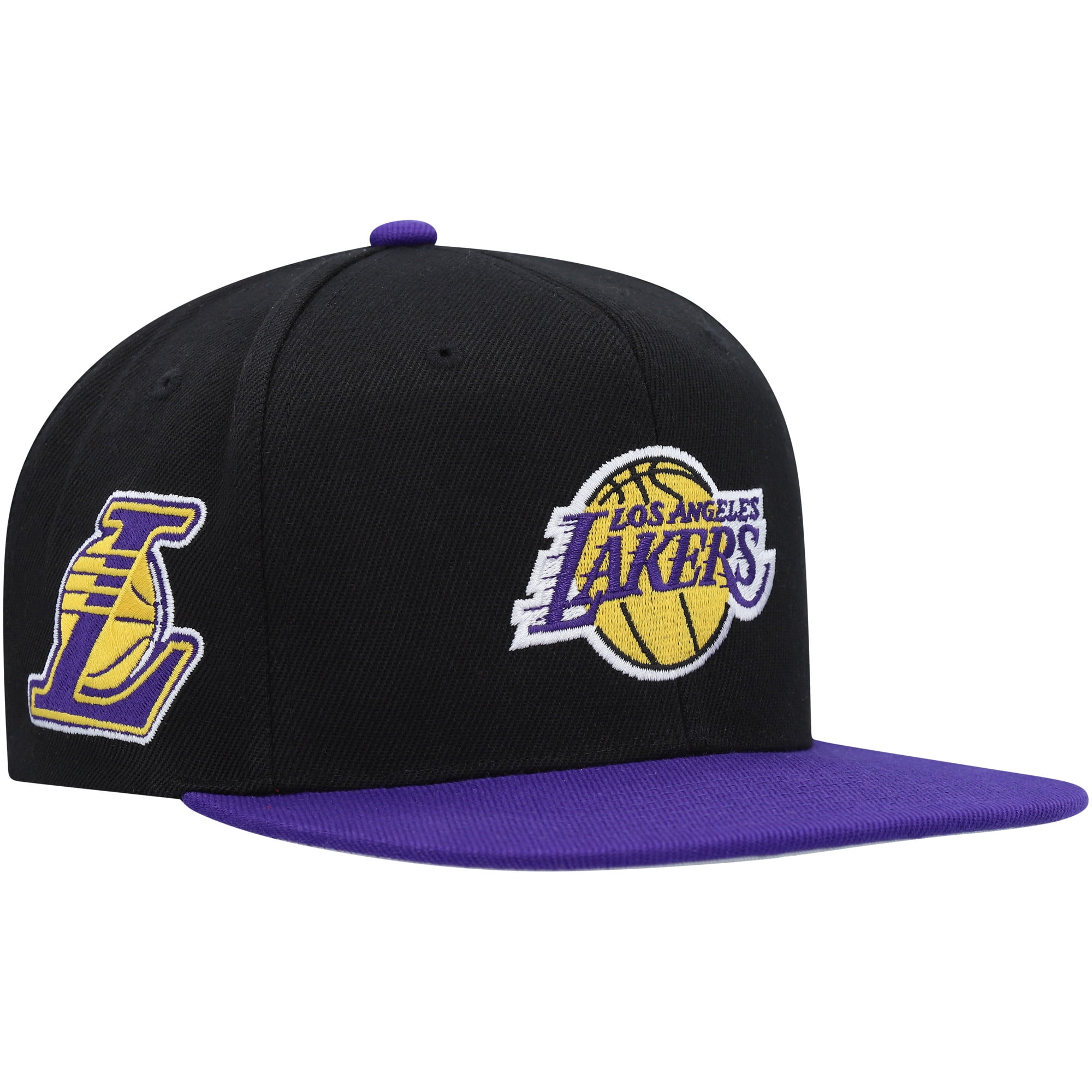 Men's Mitchell & Ness Black/Purple Los Angeles Lakers Side Core 2.0 ...