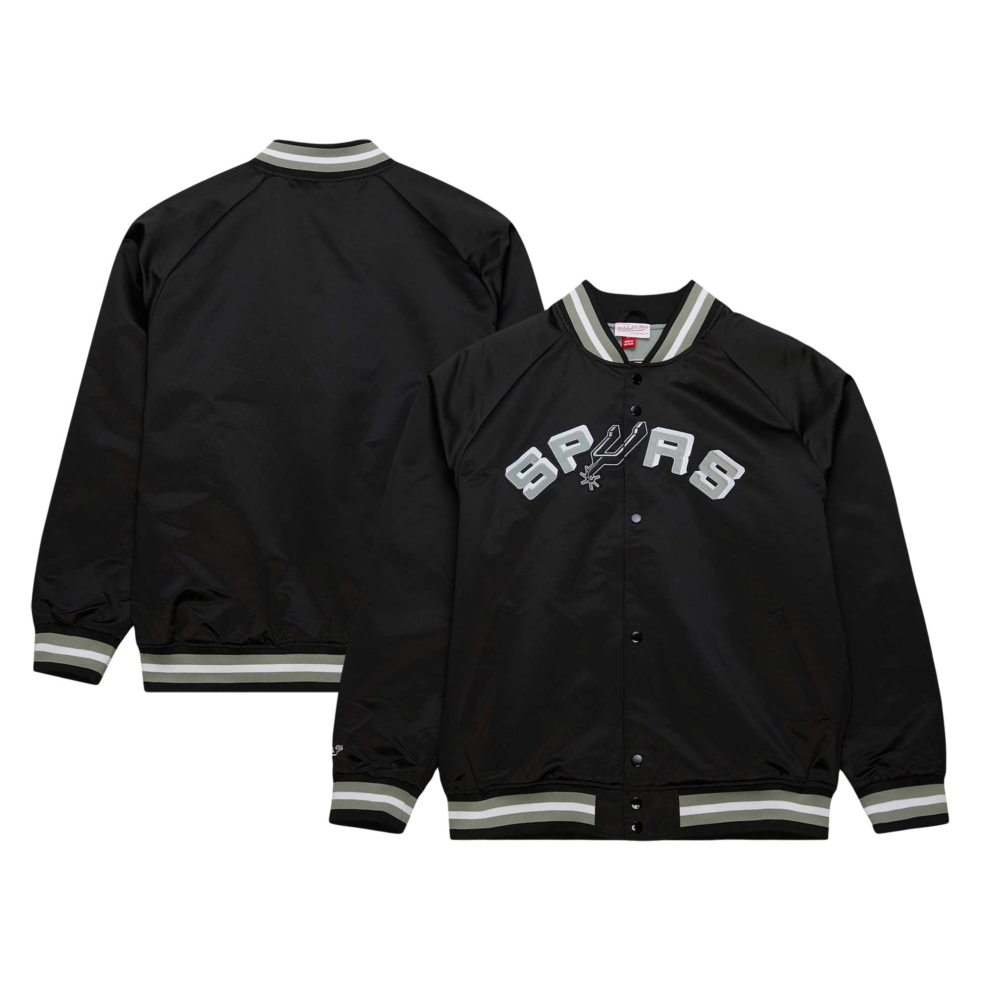 Men's Mitchell & Ness Black San Antonio Spurs Hardwood Classics ...
