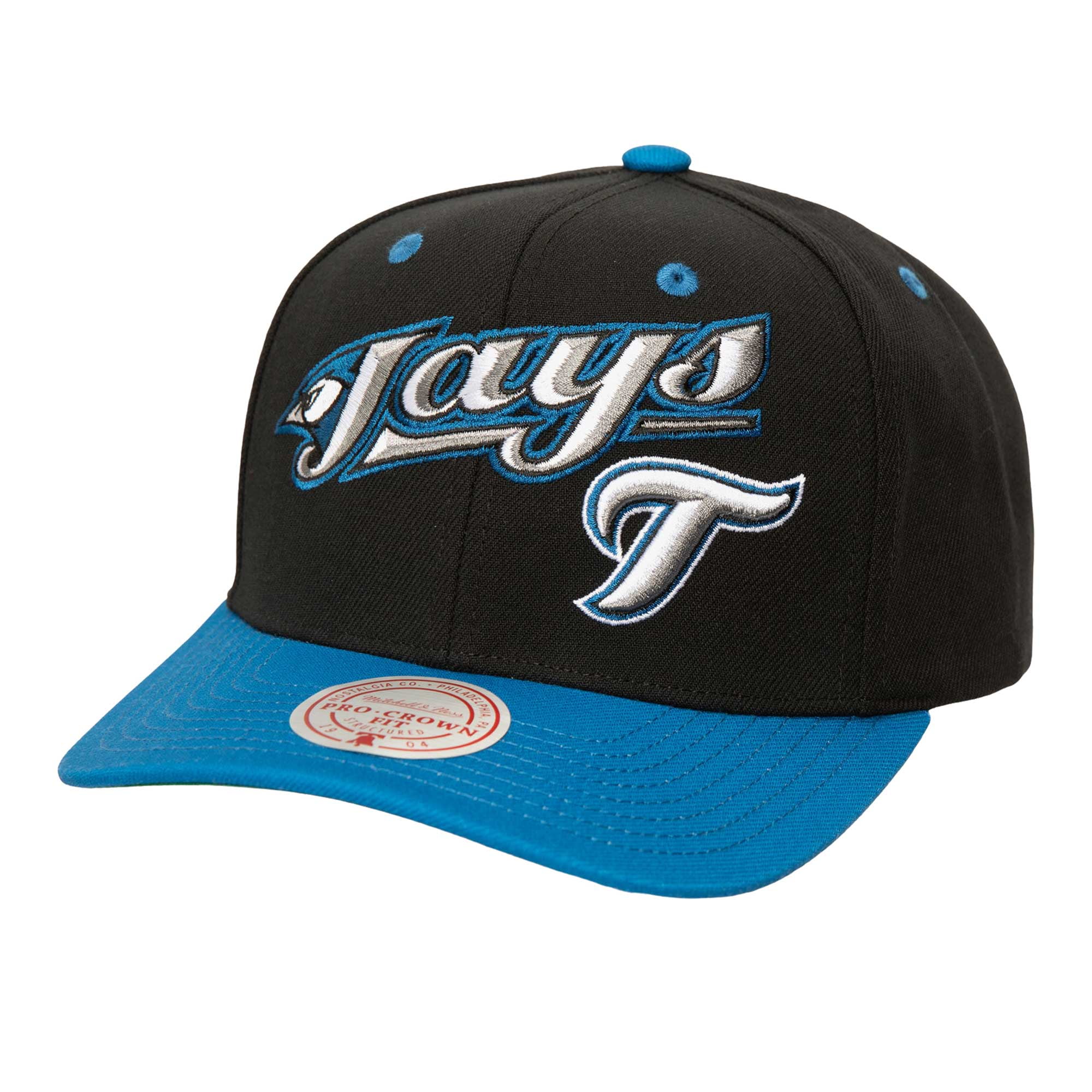 Men's Mitchell & Ness Black Toronto Blue Jays All In 2.0 Adjustable Hat ...