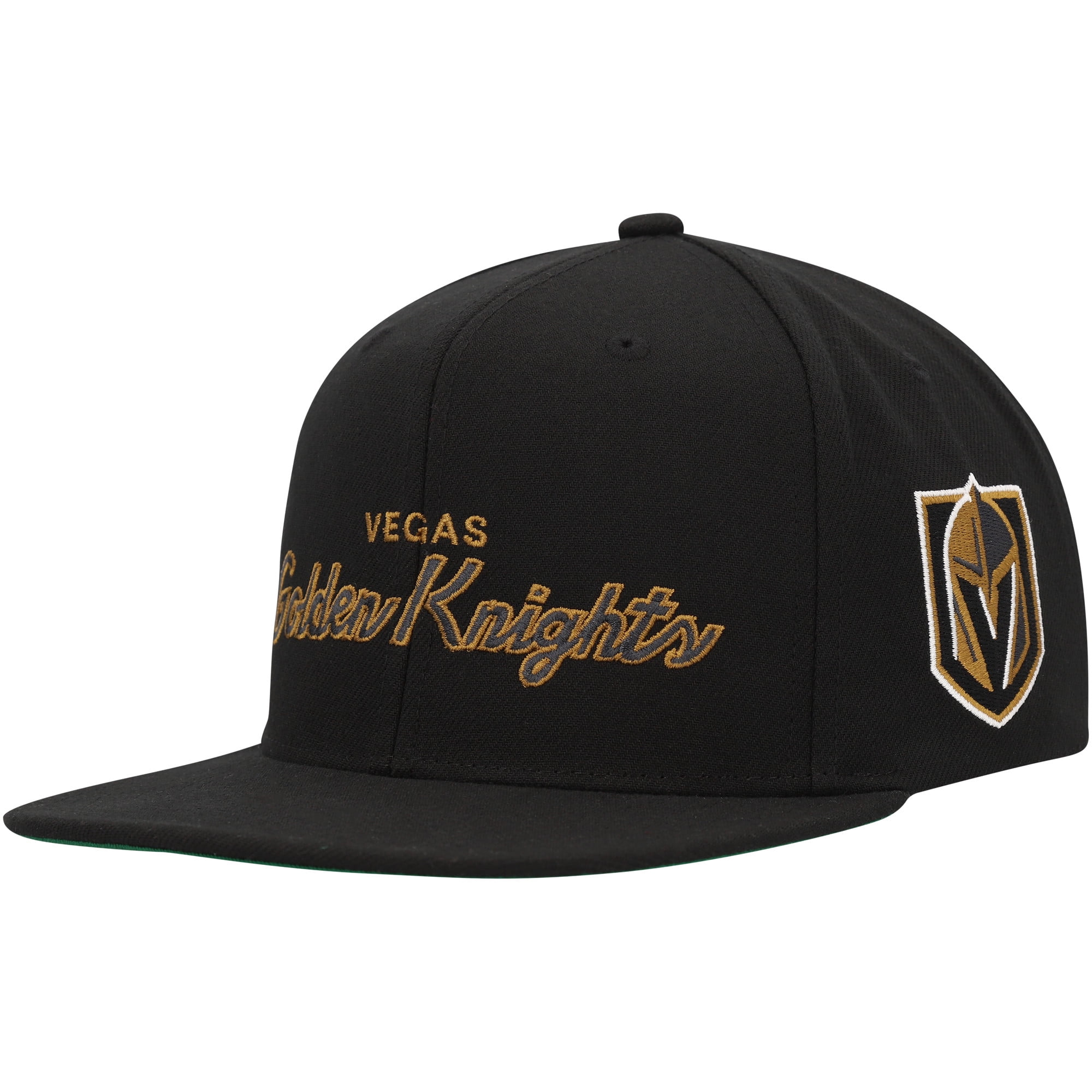 Men's Mitchell & Ness Black Vegas Golden Knights Core Team Script 2.0 Snapback Hat - Walmart.com